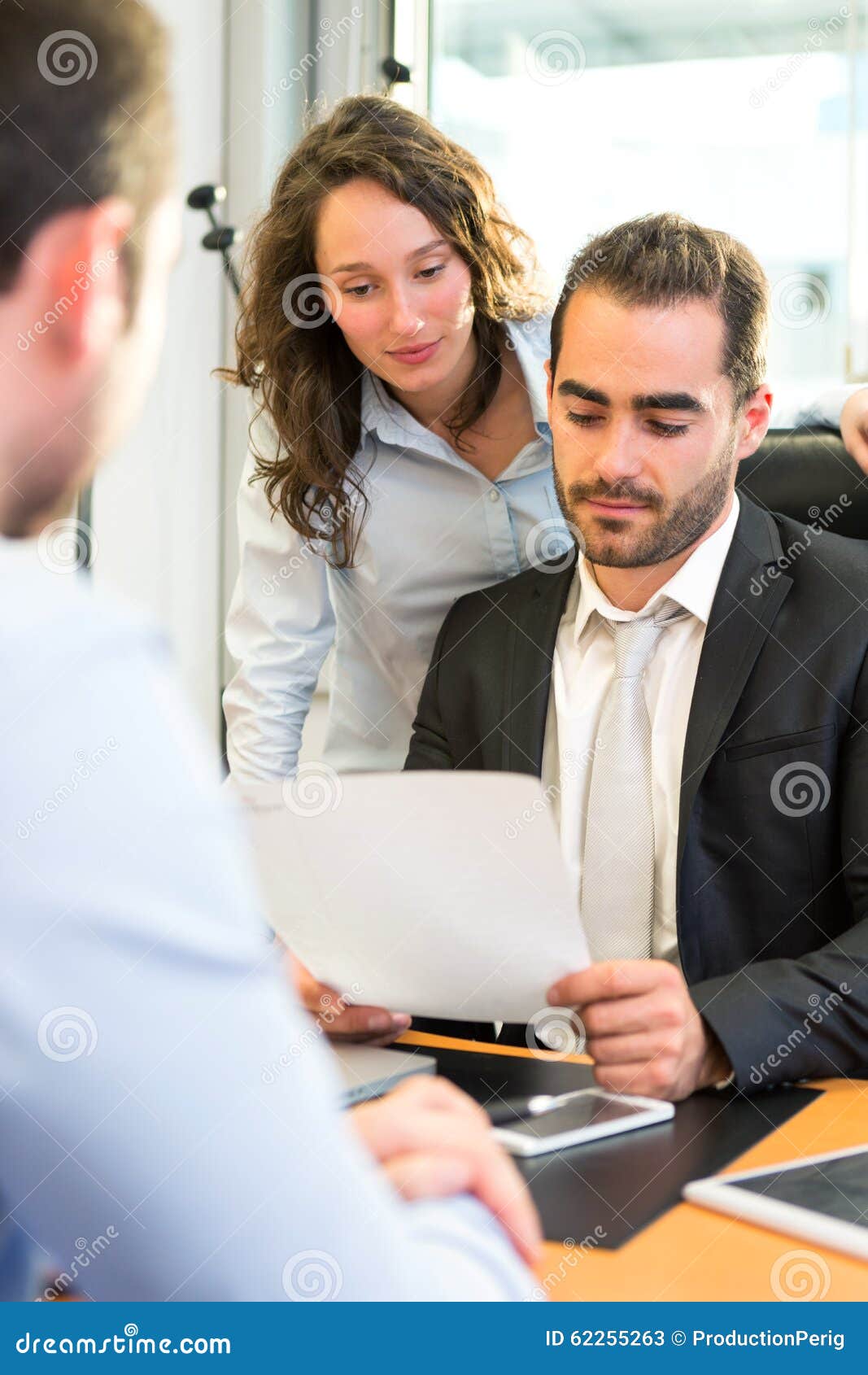 Attractive Boss Doing Interview with His Assistant Stock Image - Image ...