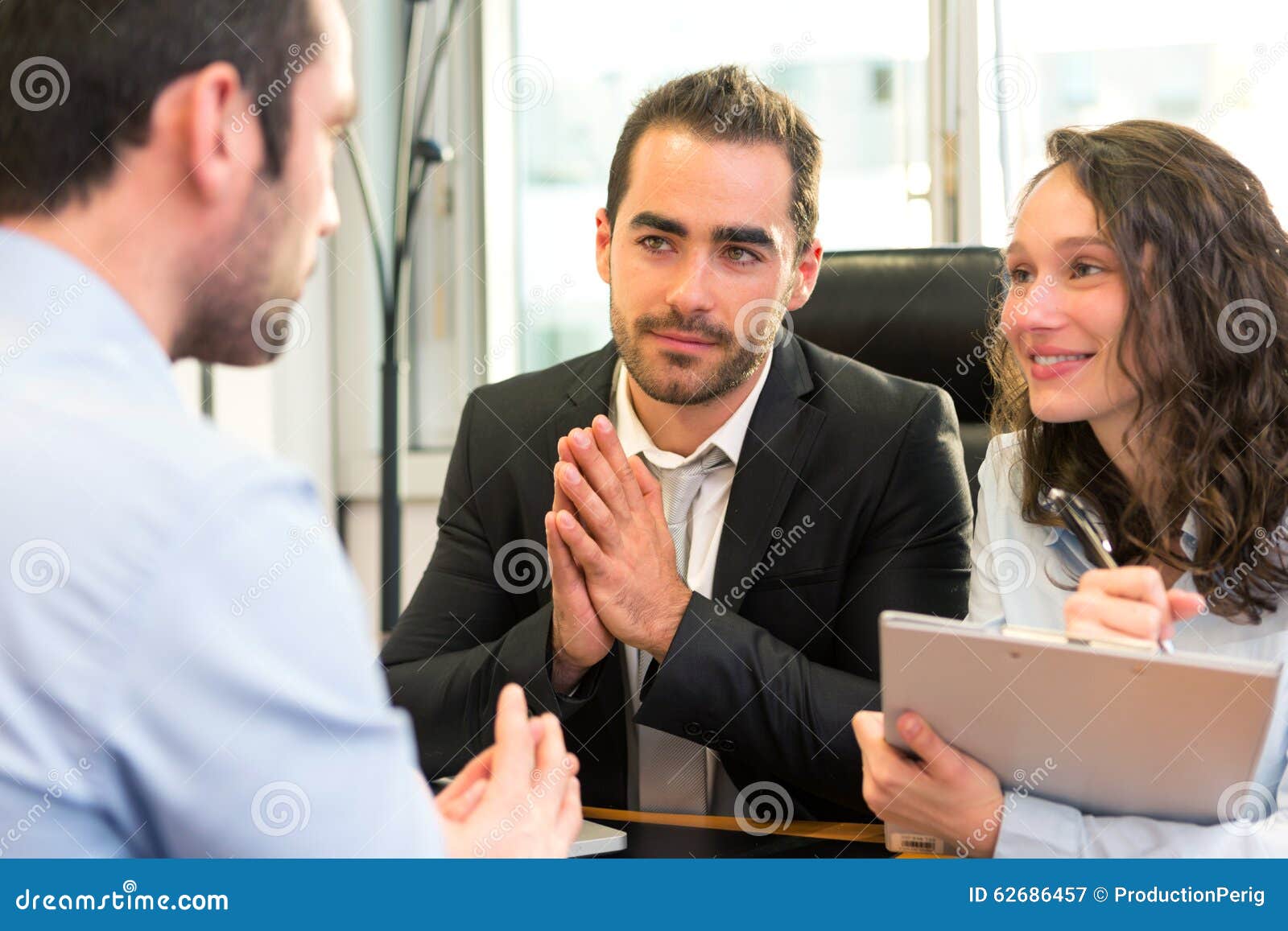 Attractive Boss Doing Interview with His Assistant Stock Image - Image ...