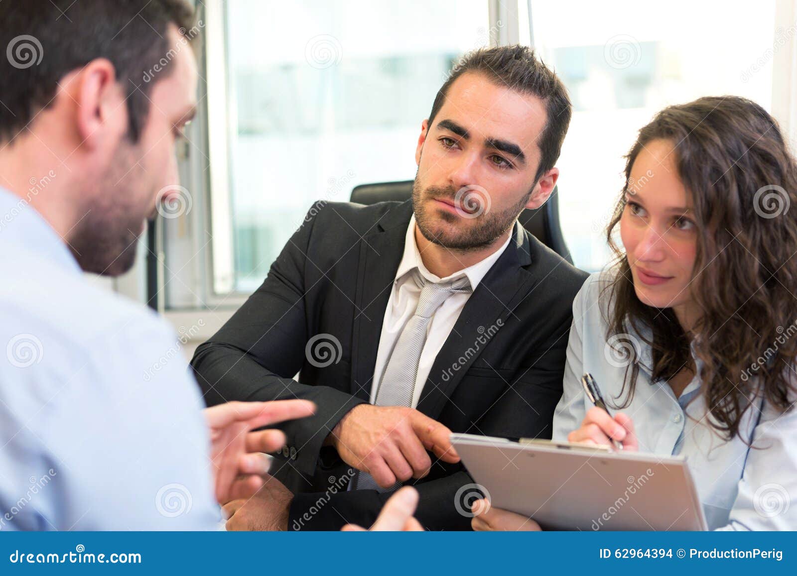 Attractive Boss Doing Interview with His Assistant Stock Photo - Image ...