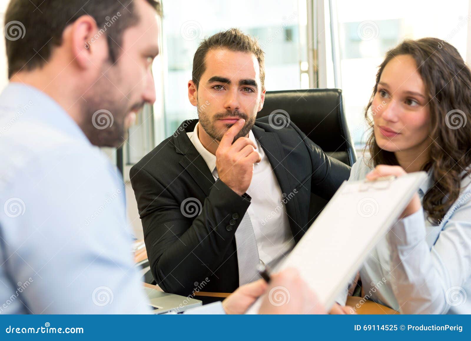 Attractive Boss Doing Interview with His Assistant Stock Image - Image ...