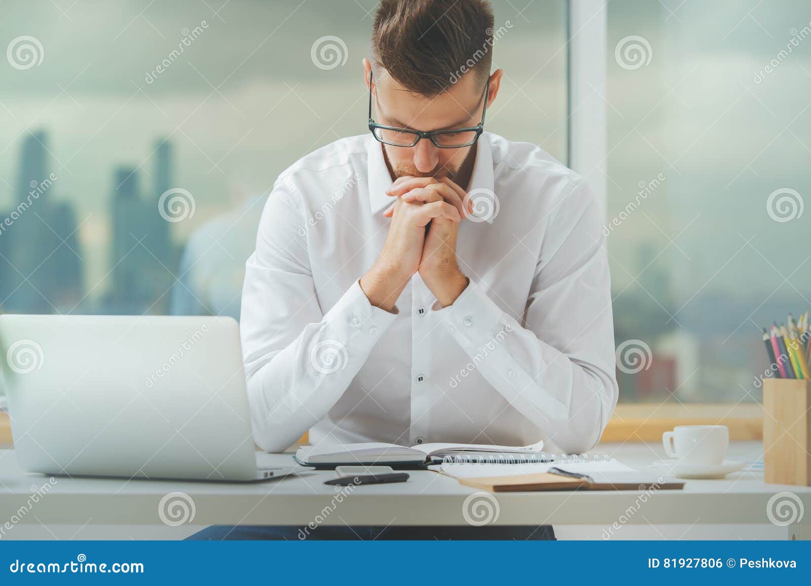 Attractive Boy Working on Project Stock Photo - Image of alone ...