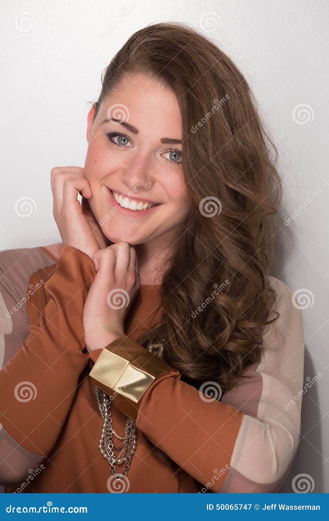 Attractive Brown Hair Model Stock Image - Image of sensual, woman: 50065747