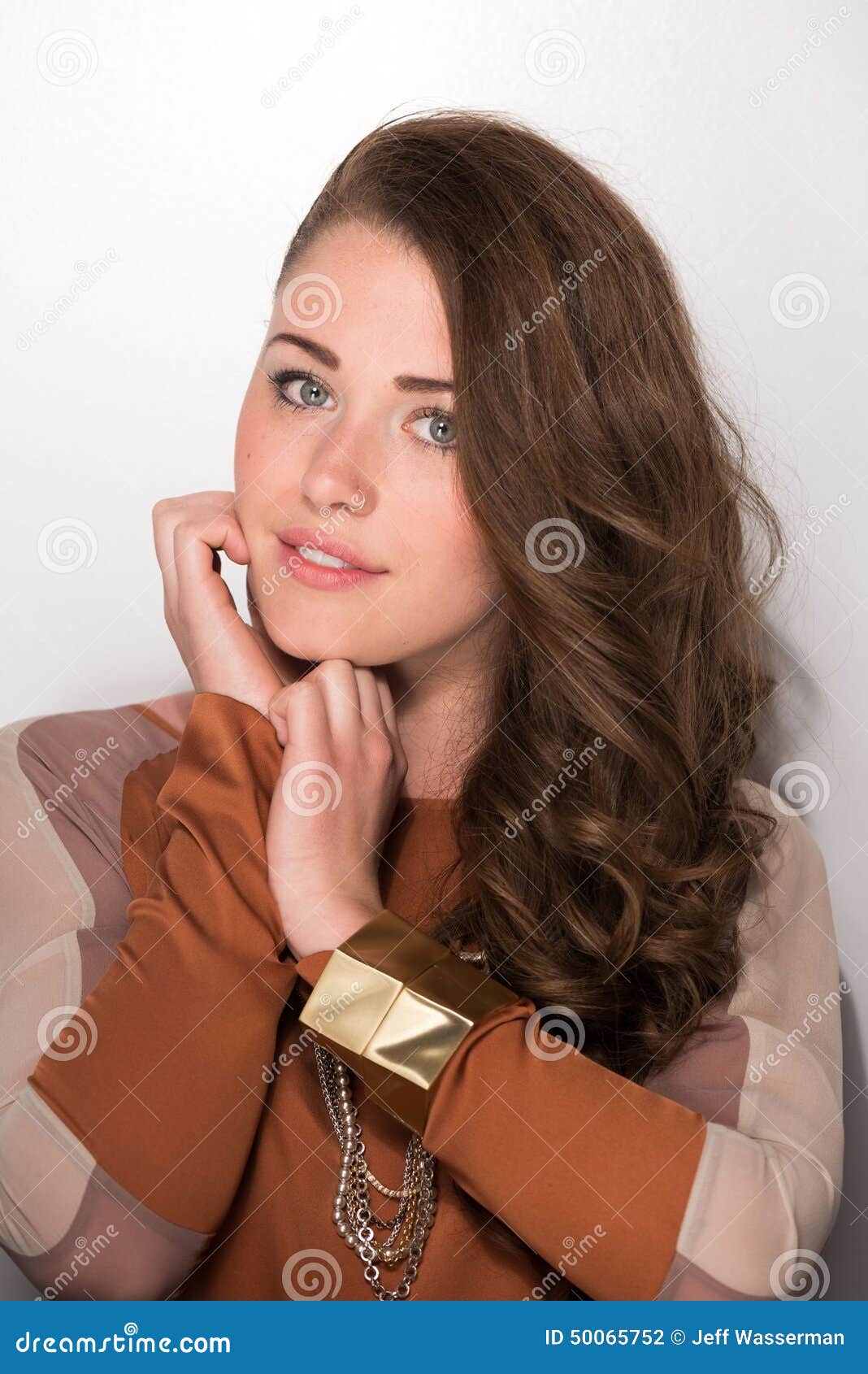 Attractive Brown Hair Model Stock Photo - Image of brunette, fashion ...