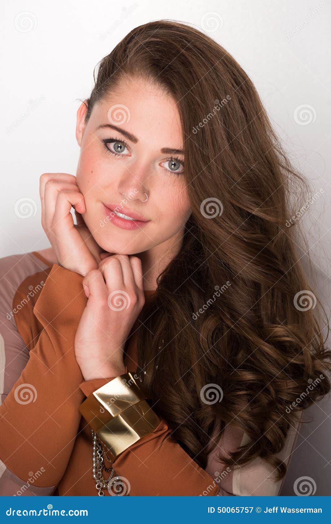 Attractive Brown Hair Model Stock Image - Image of attractive, hair ...