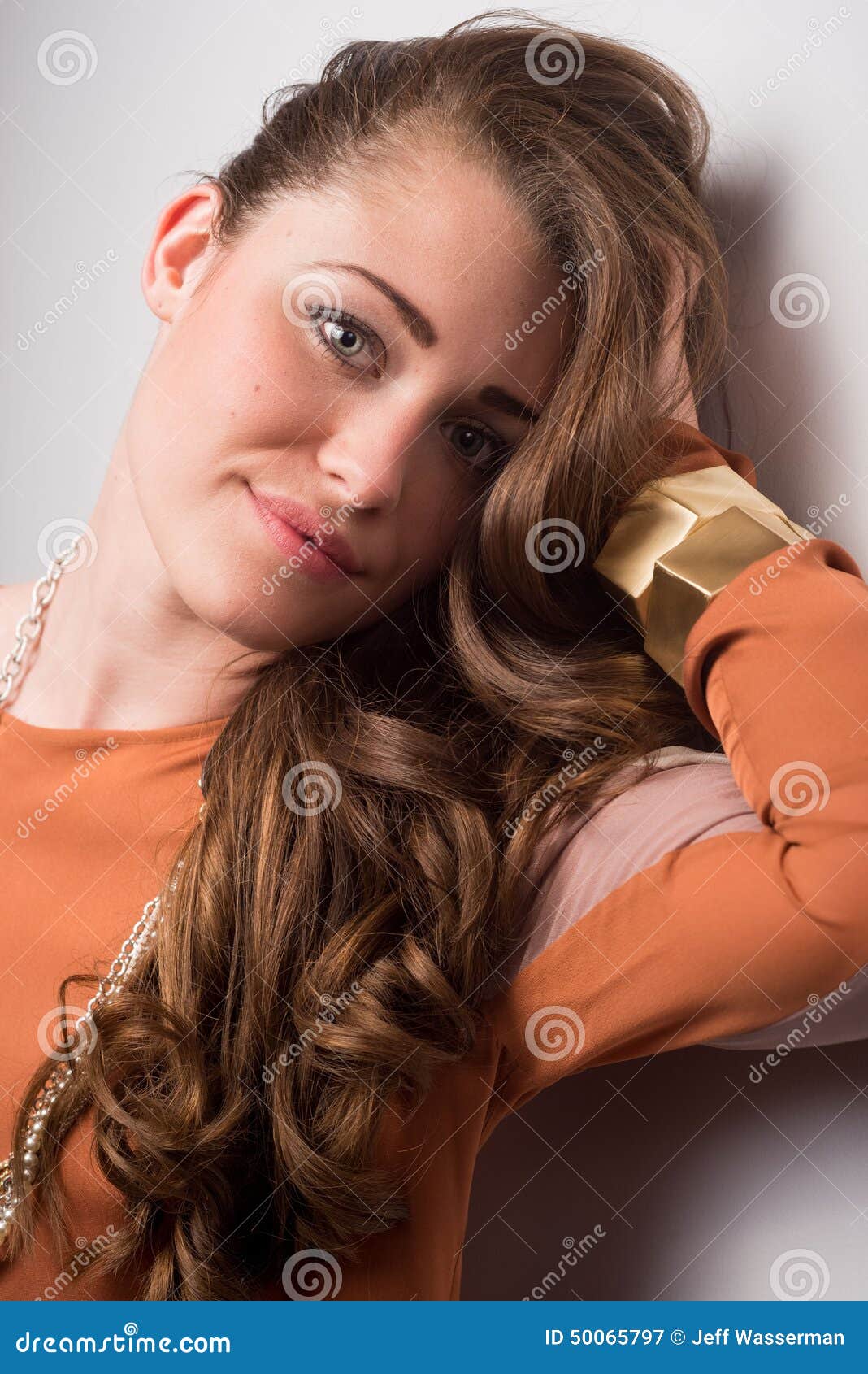 Attractive Brown Hair Model Stock Image - Image of woman, vogue: 50065797