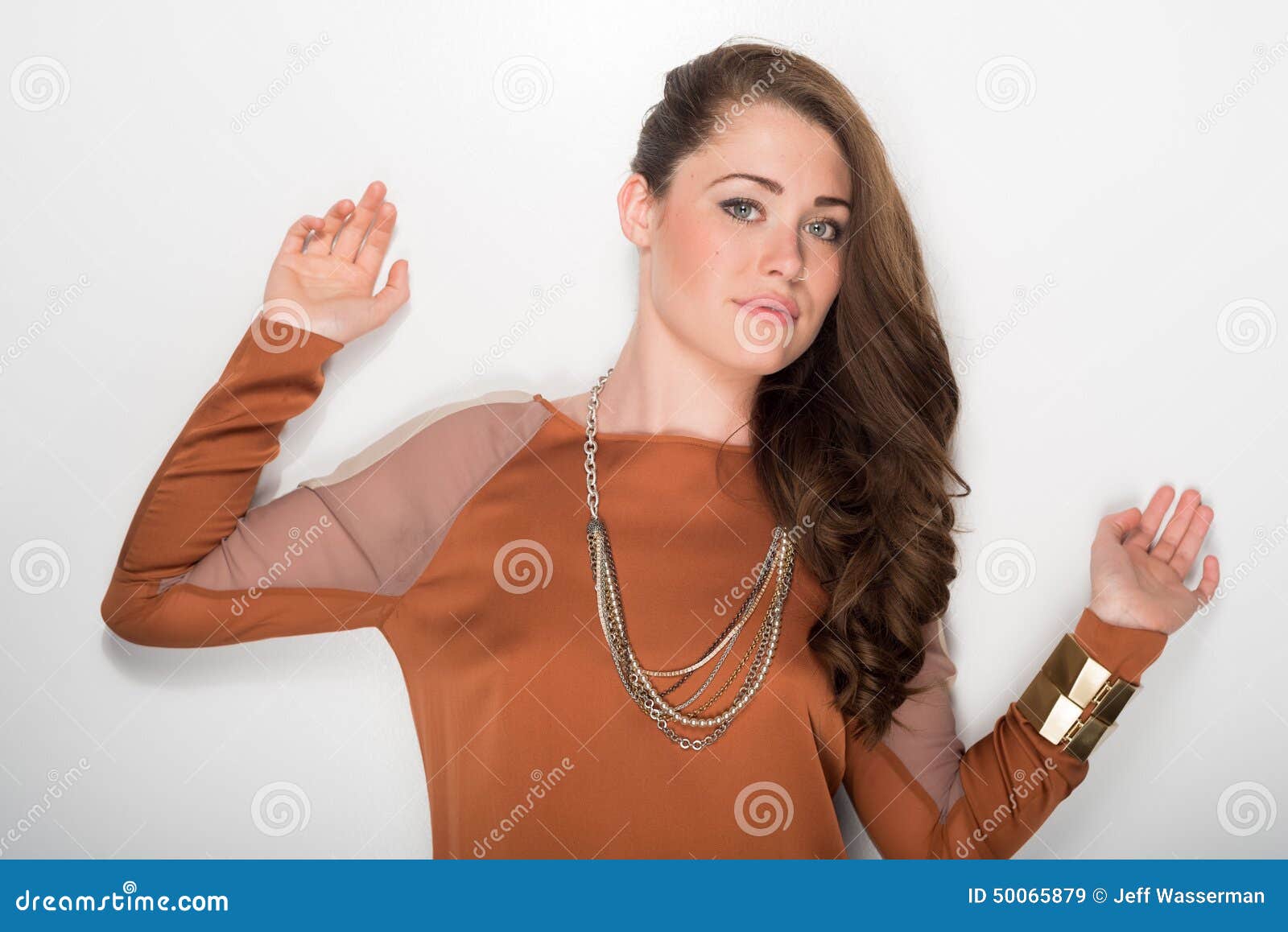 Attractive Brown Hair Model Stock Image - Image of woman, model: 50065879