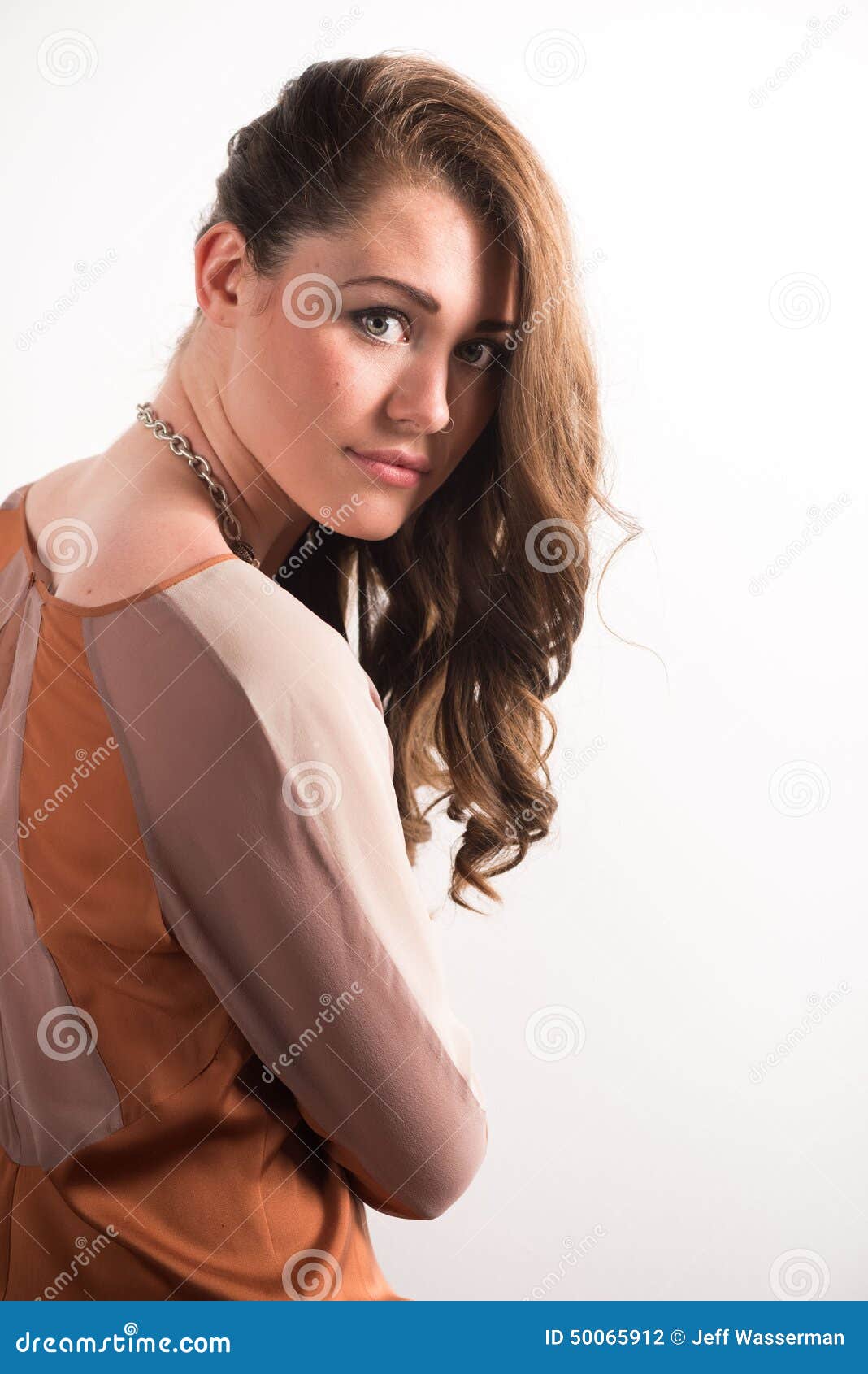 Attractive Brown Hair Model Stock Photo - Image of beauty, hairstyle ...