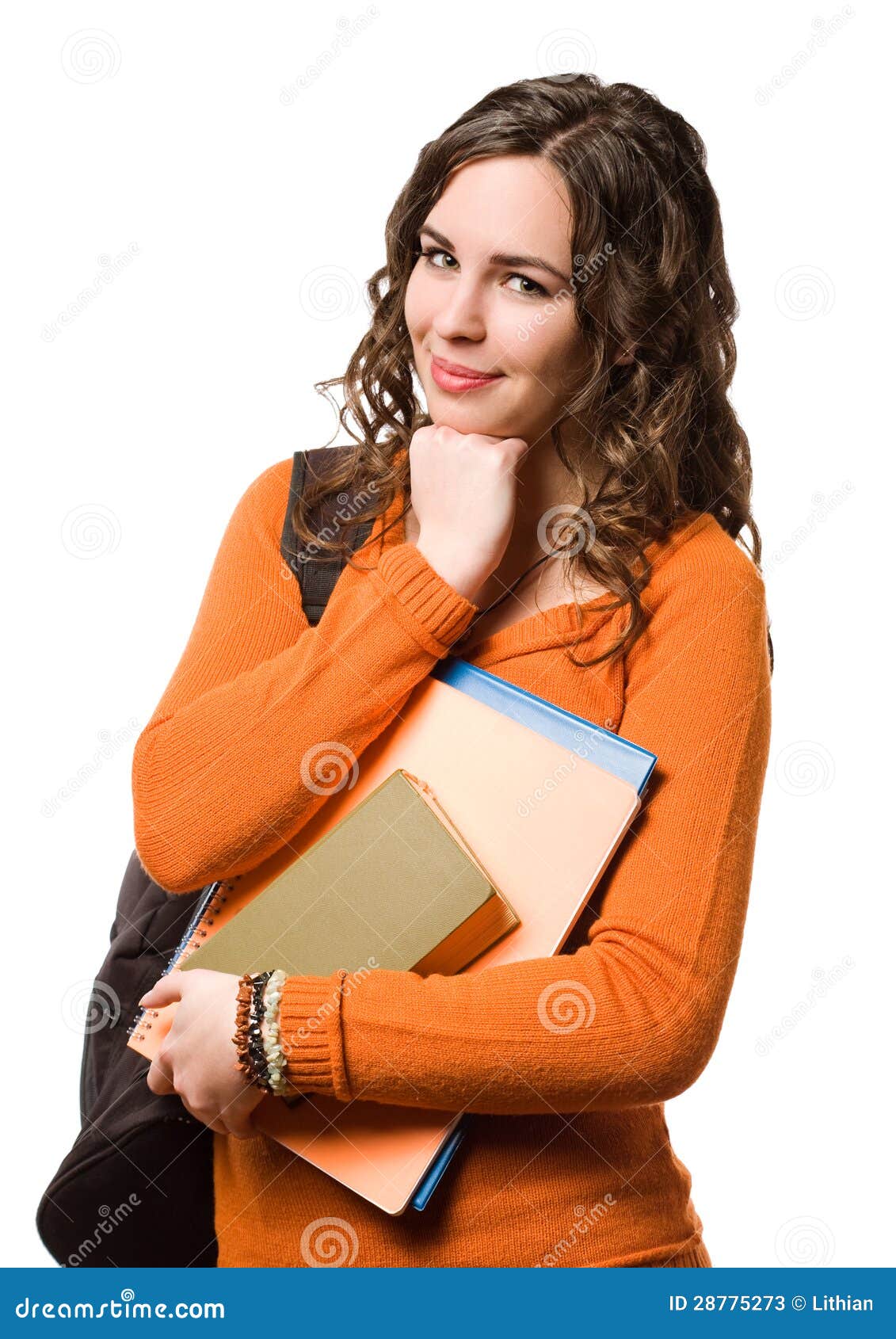 Attractive Brunette Student. Stock Image - Image of choice, college ...