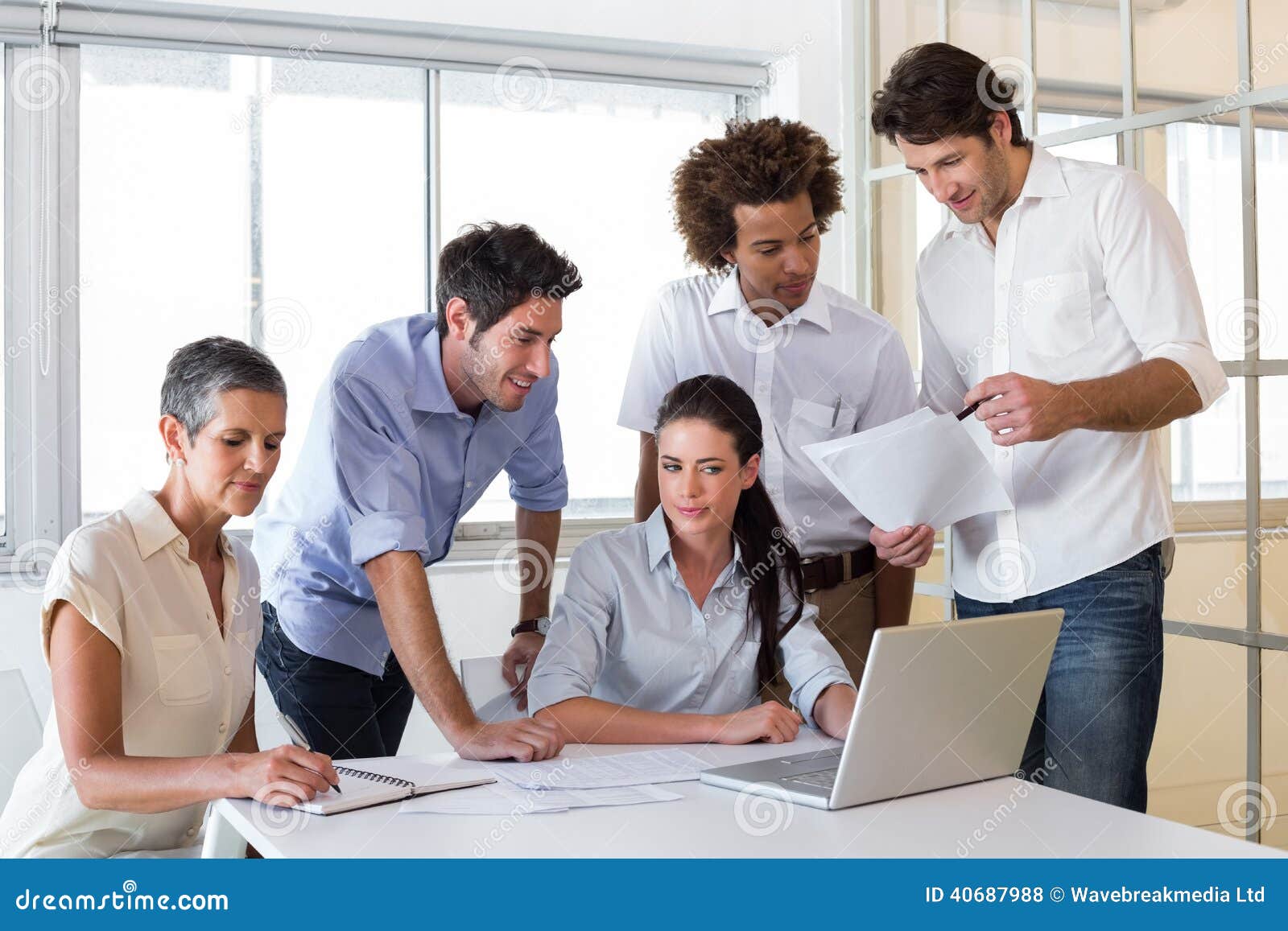 Attractive Business People Working in the Office Stock Photo - Image of ...