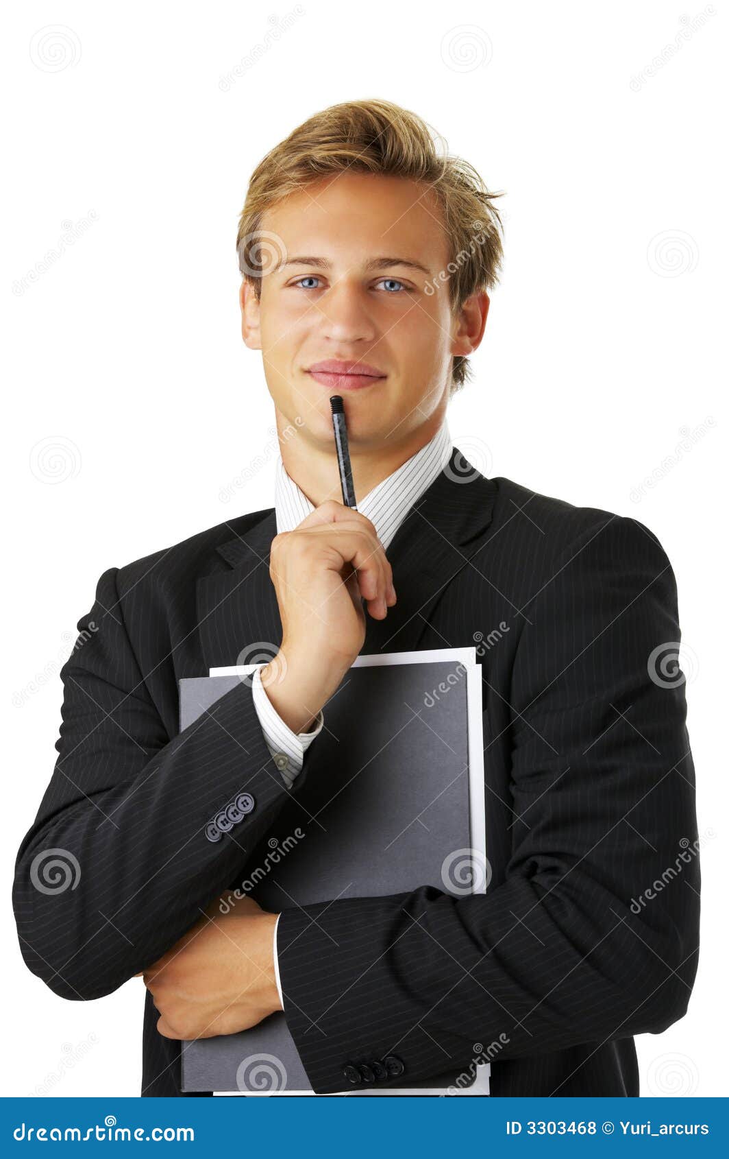 Attractive businessman stock photo. Image of positive - 3303468