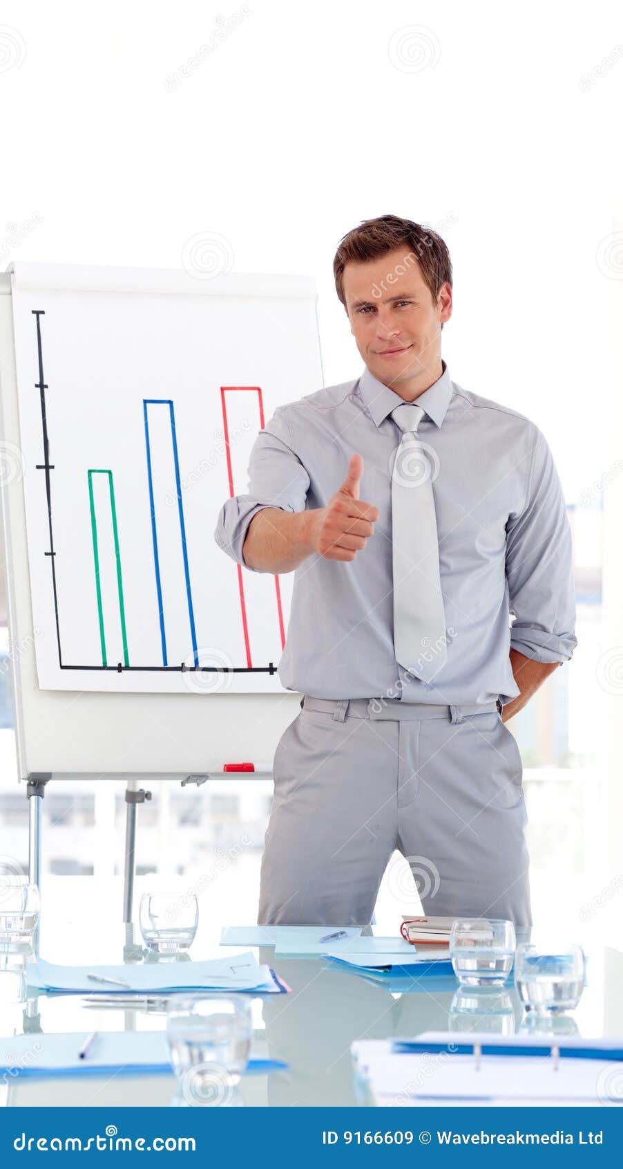 Attractive Businessman Giving Presentation Stock Image - Image of group ...