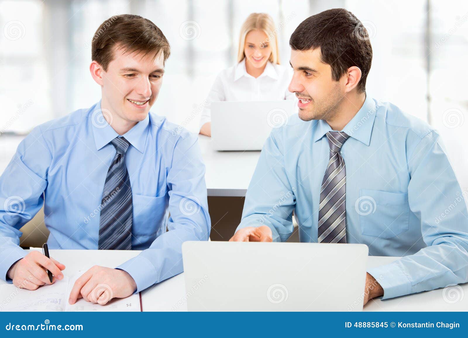 Attractive businessmen stock image. Image of people, desk - 48885845