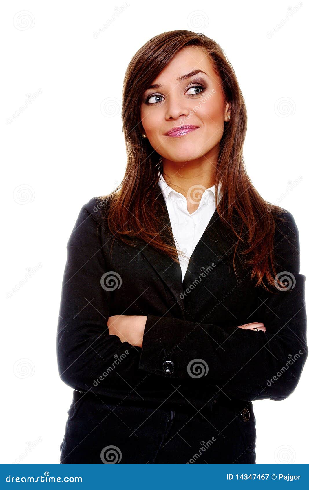 Attractive Businesswoman With Her Arms Crossed Stock Image Image Of