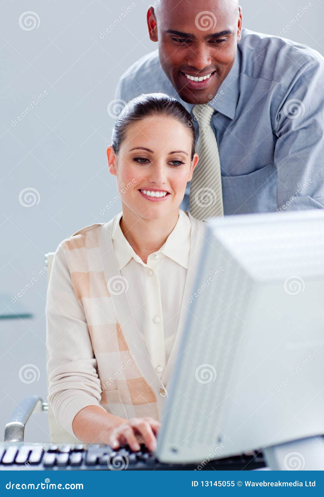 Attractive Businesswoman and Her Manager Working Stock Image - Image of ...
