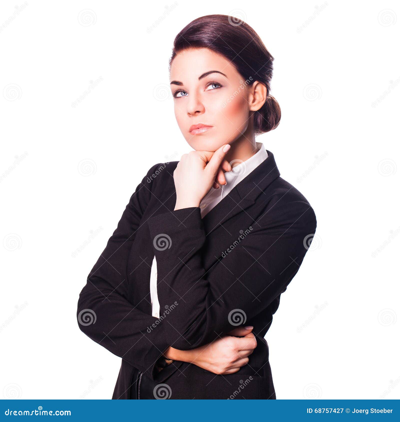 Attractive Businesswoman Thinking about a Problem Stock Image - Image ...