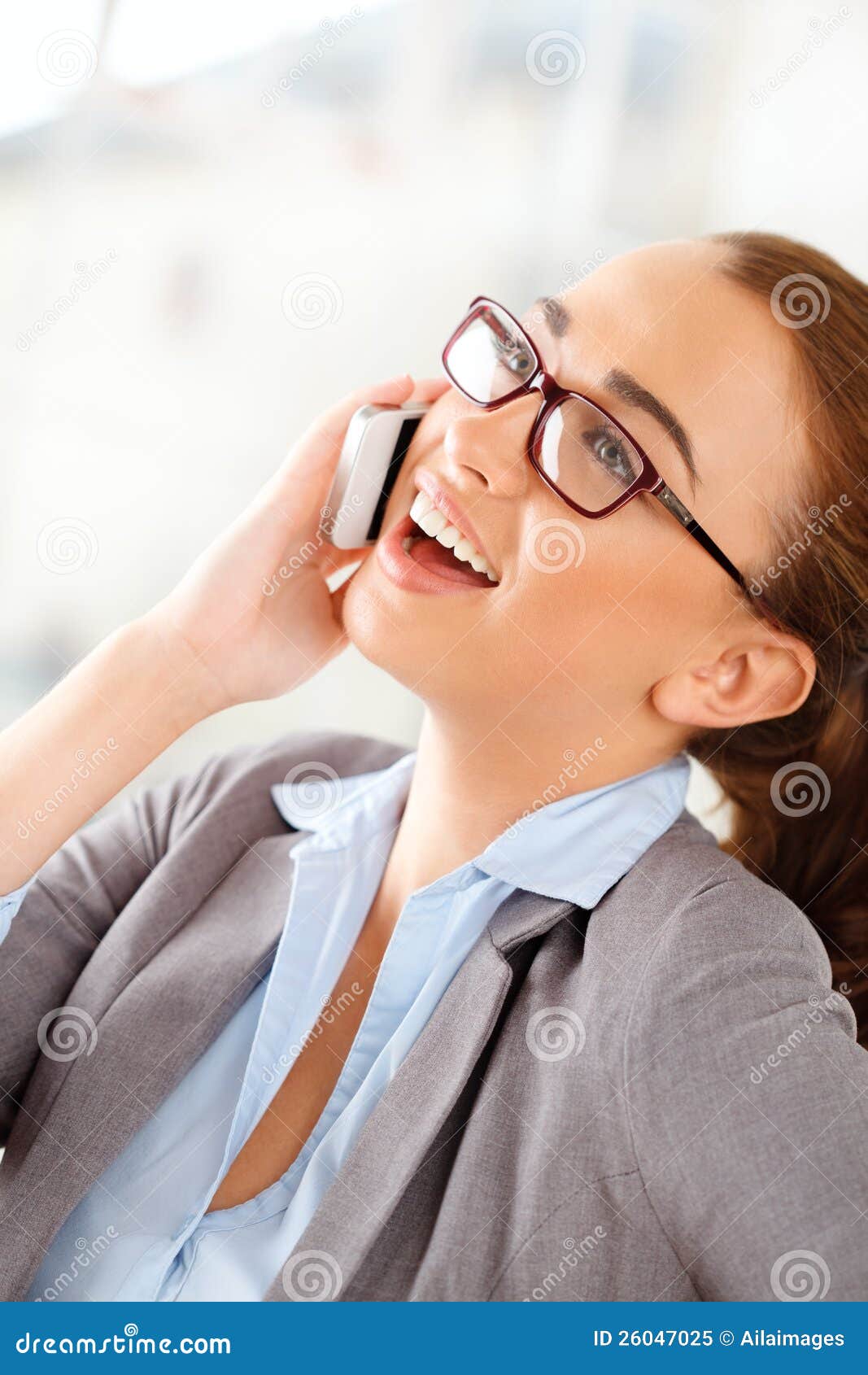 Attractive Businesswoman Using Mobile Phone Stock Image Image Of Girl