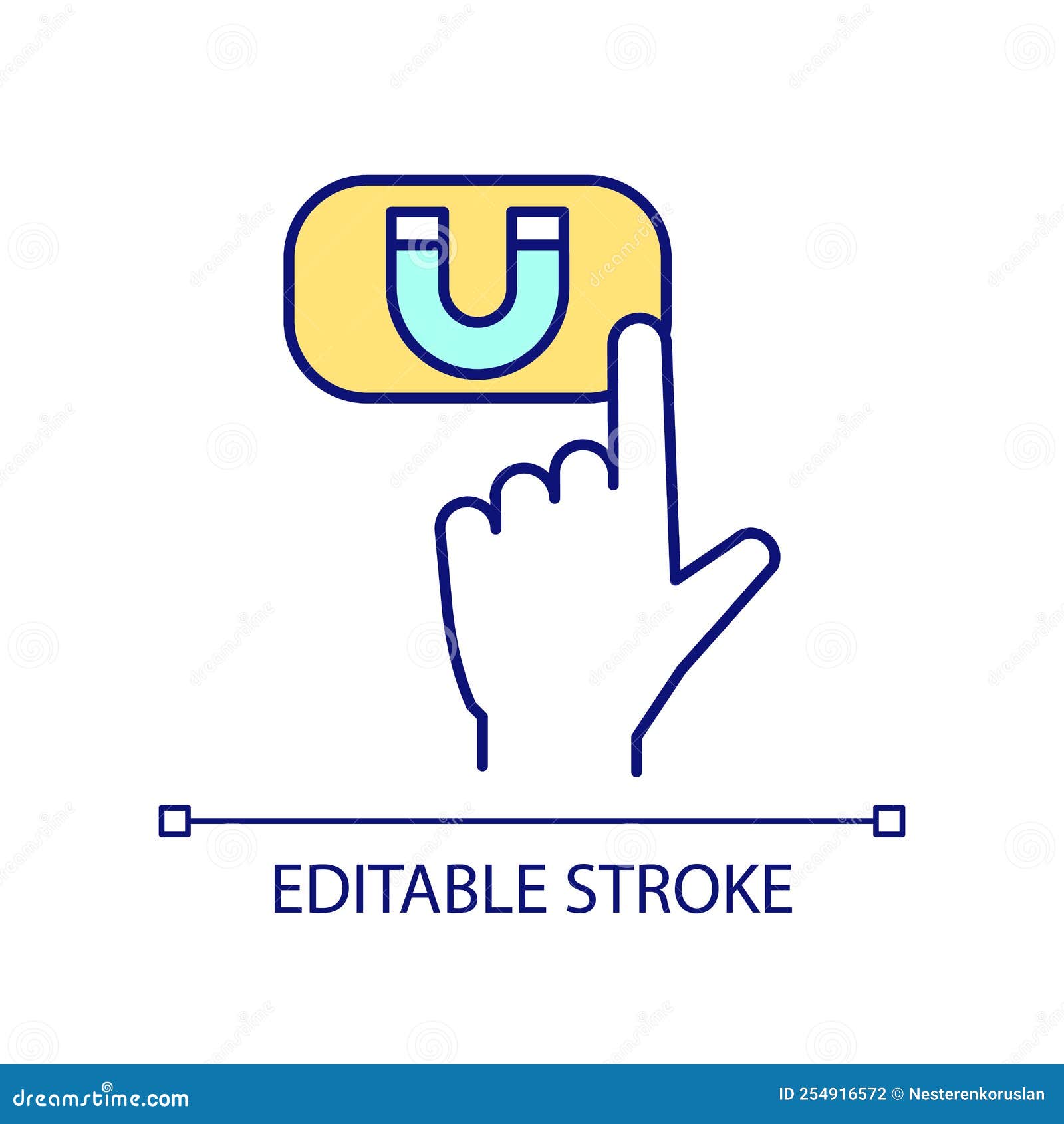 Attractive Button Rgb Color Icon Stock Vector Illustration Of Development Finger 254916572
