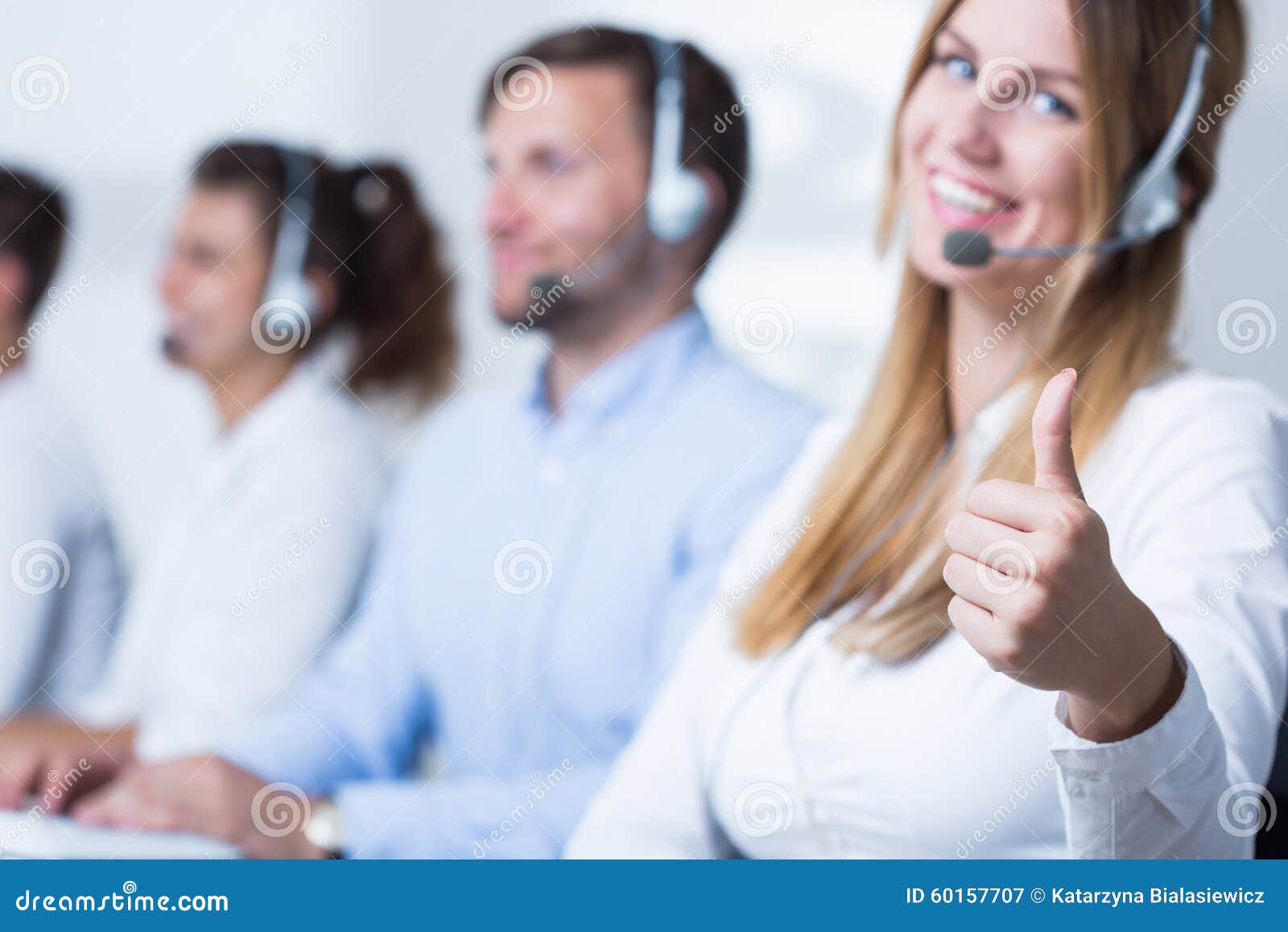 Attractive Call Center Operator Stock Image - Image of career ...