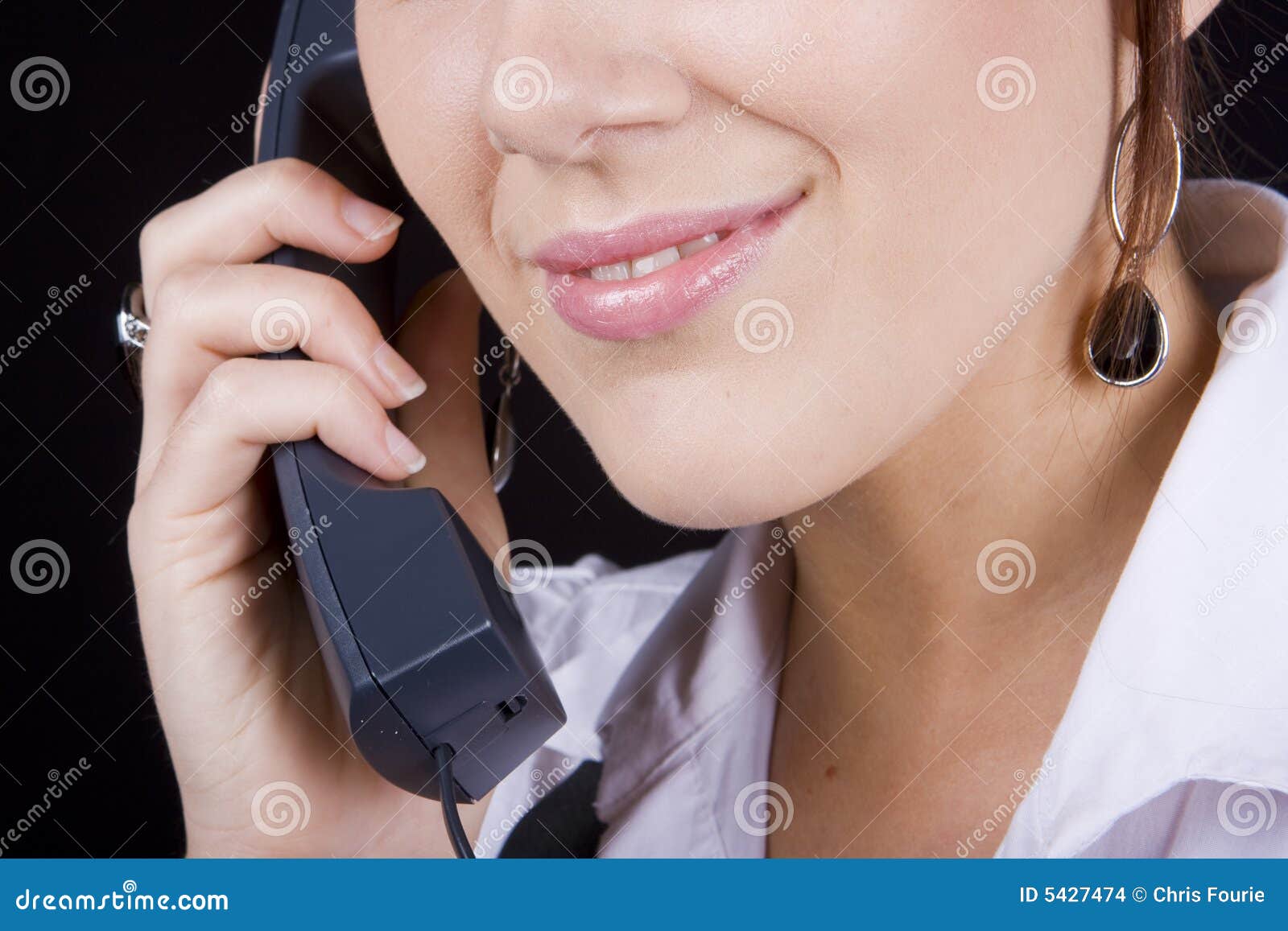 Man With Bra On Face Answering Telephone Stock Photo | CartoonDealer ...