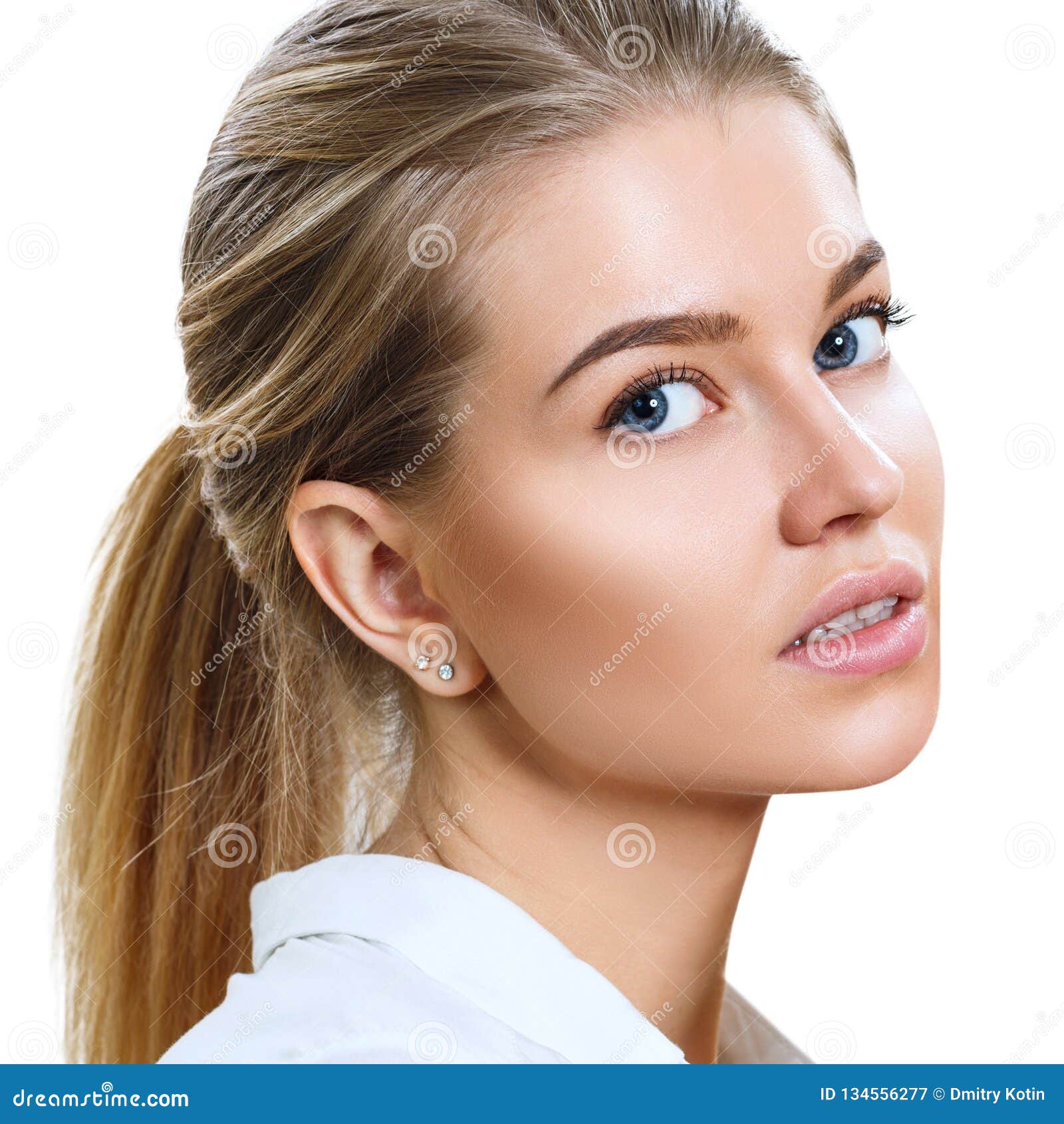 Attractive Caucasian Woman With Blond Hair Stock Image Image Of Skin