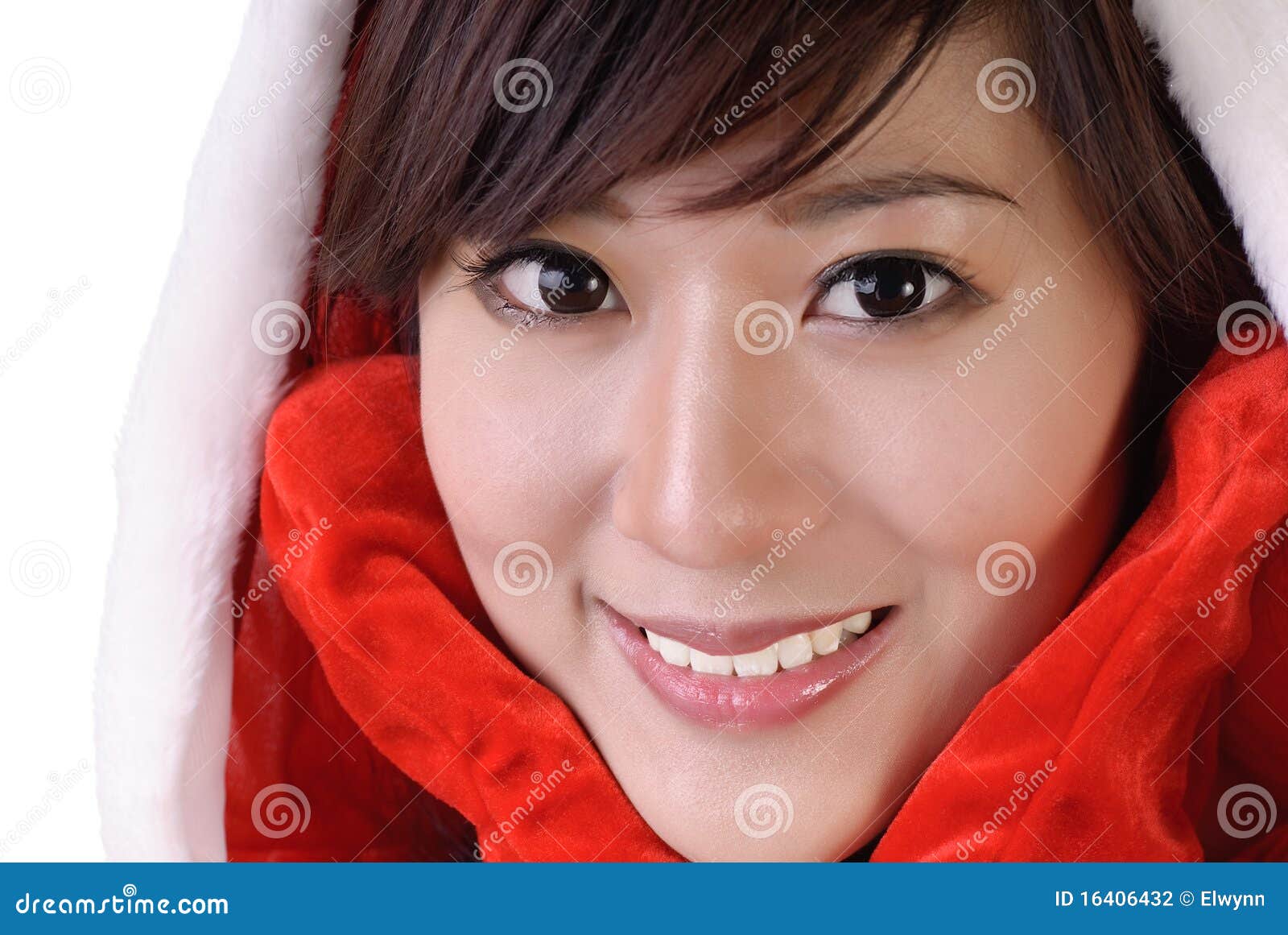 Attractive Christmas lady stock photo. Image of dress - 16406432