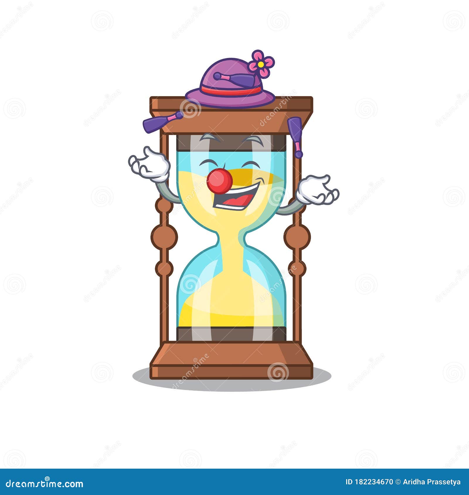 An Attractive Chronometer Cartoon Design Style Playing Juggling Stock ...