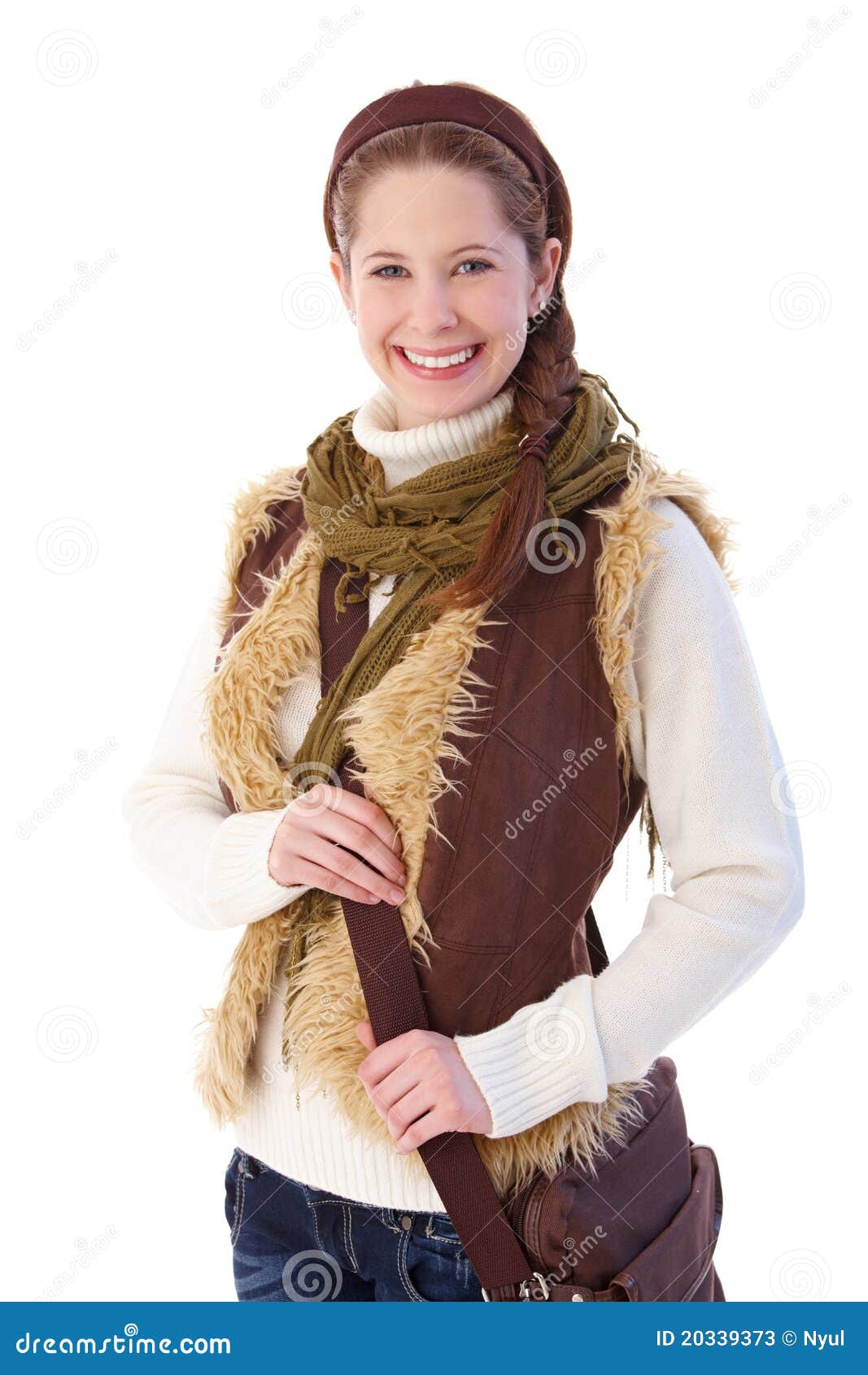 Attractive College Student Smiling Stock Image - Image of beauty ...