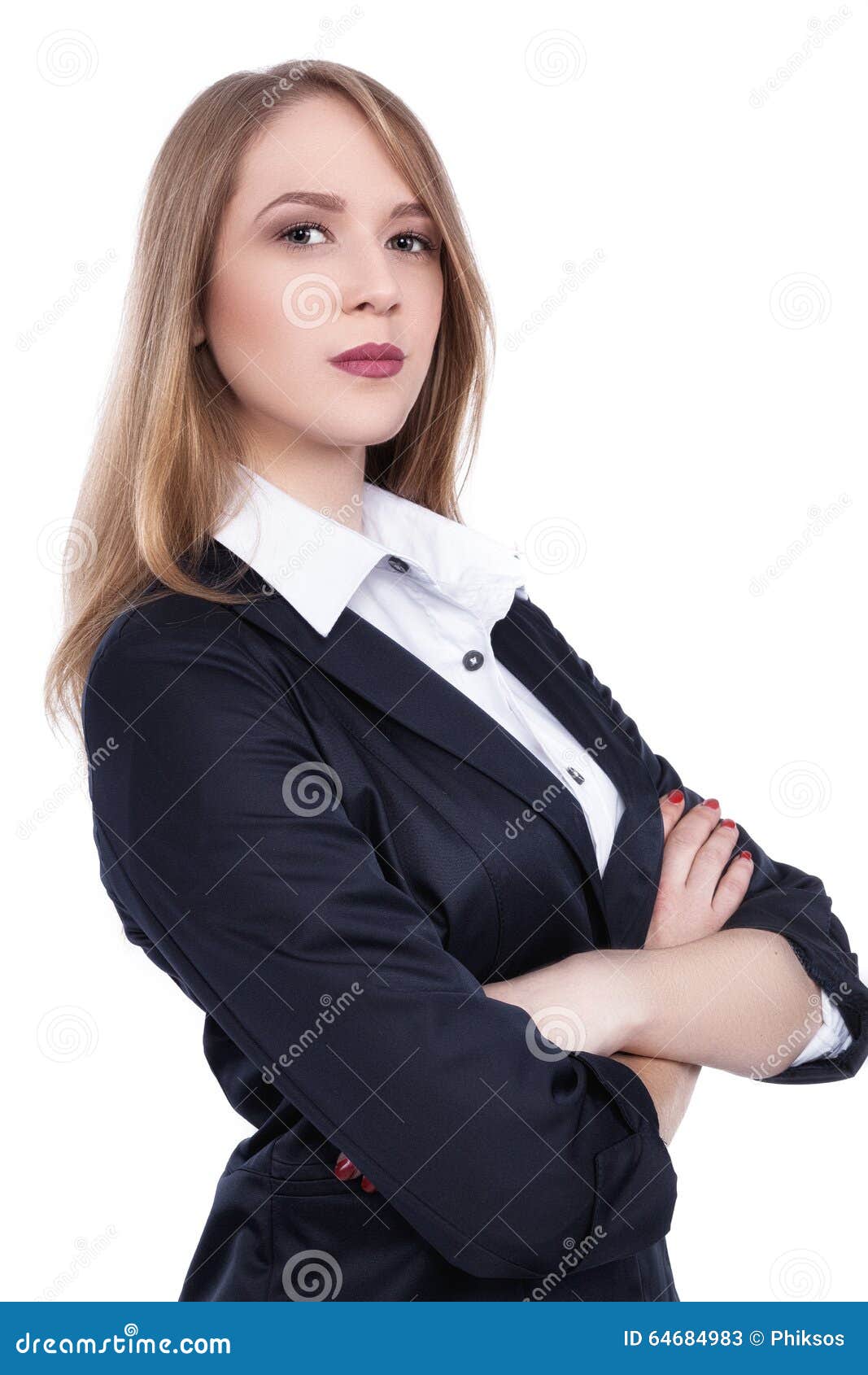 Attractive Confident Businesswoman With Her Arms Crossed Stock Image