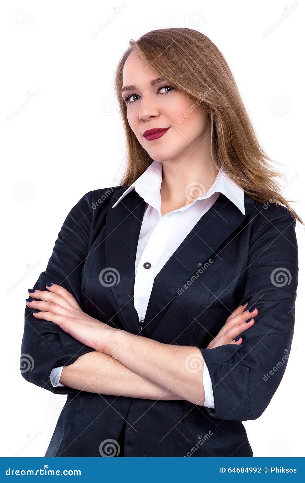 Attractive Confident Businesswoman With Her Arms Crossed Stock Image