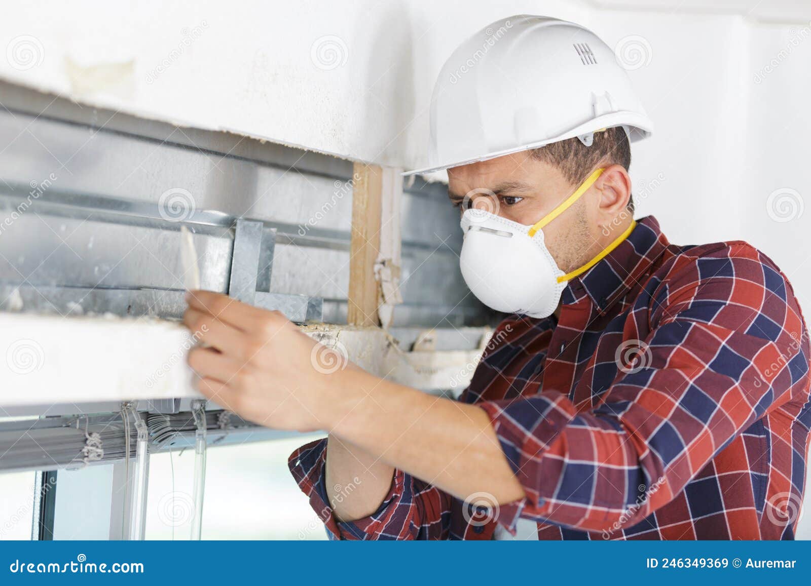 Attractive and Confident Constructor Builder Working at Construction ...