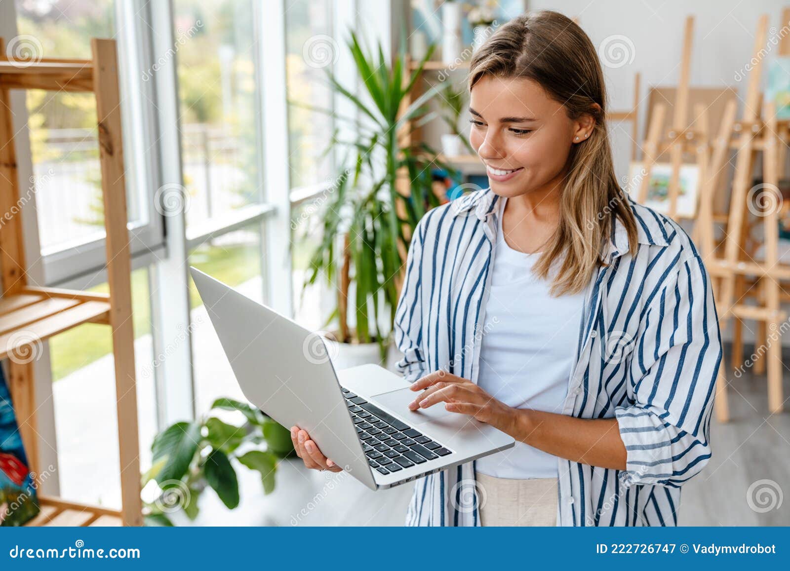 Attractive Confident Young Woman Designer Working Stock Image - Image ...