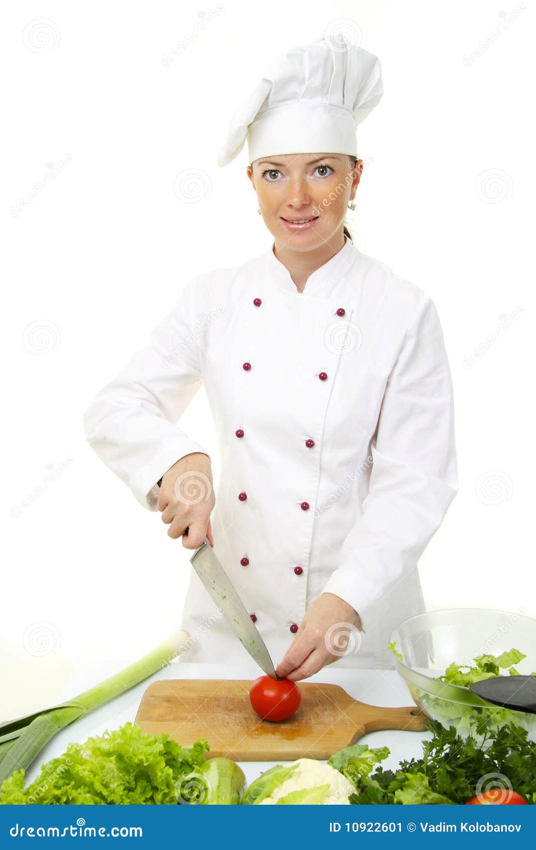Attractive cook woman stock image. Image of chef, professional - 10922601