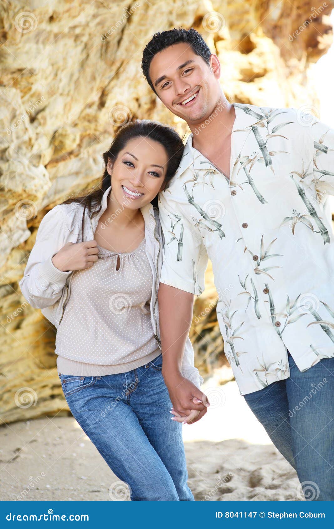 Attractive Couple at Beach stock image. Image of couple - 8041147