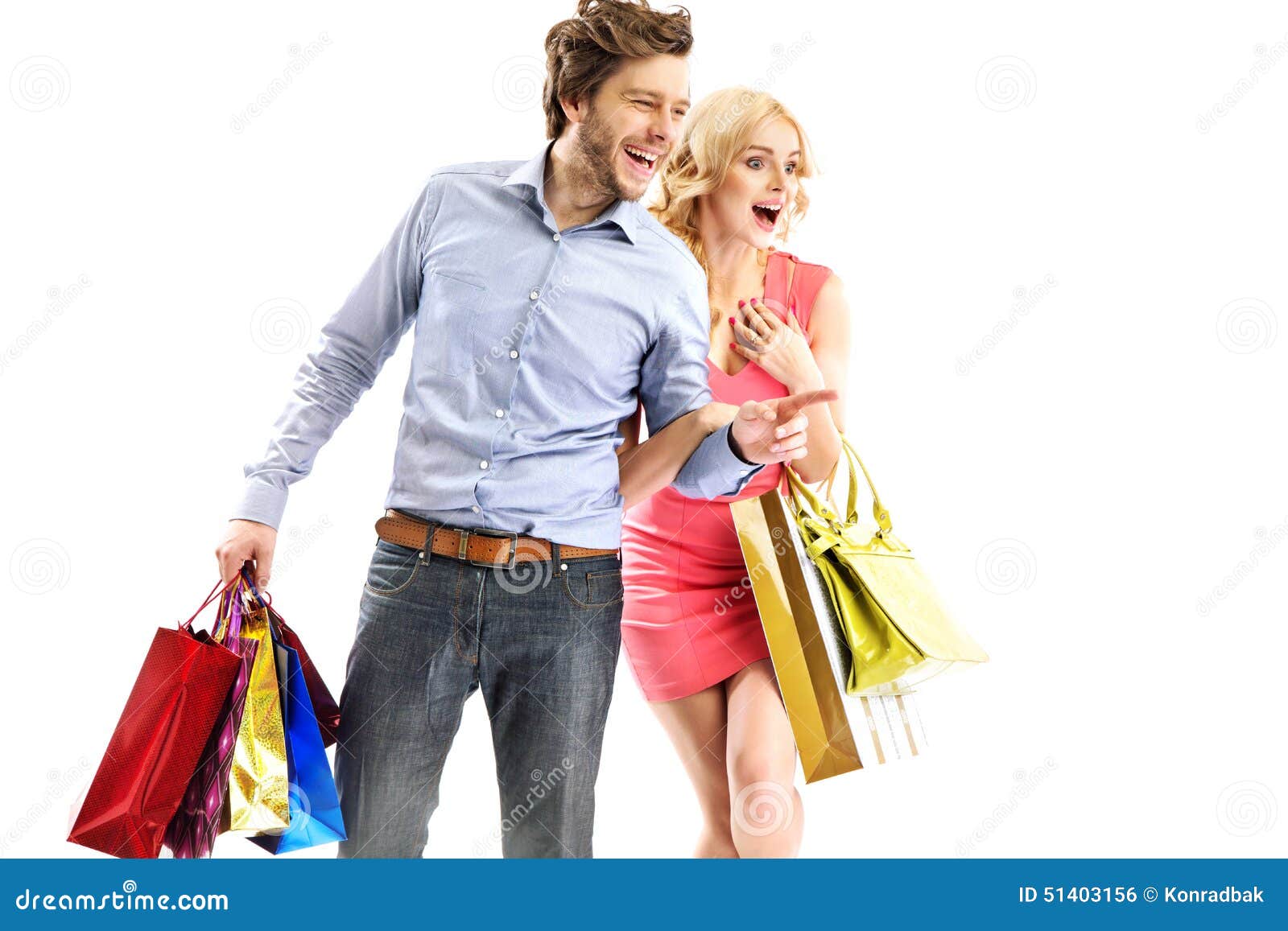 Attractive Couple Looking at the Sales Stock Photo - Image of ...