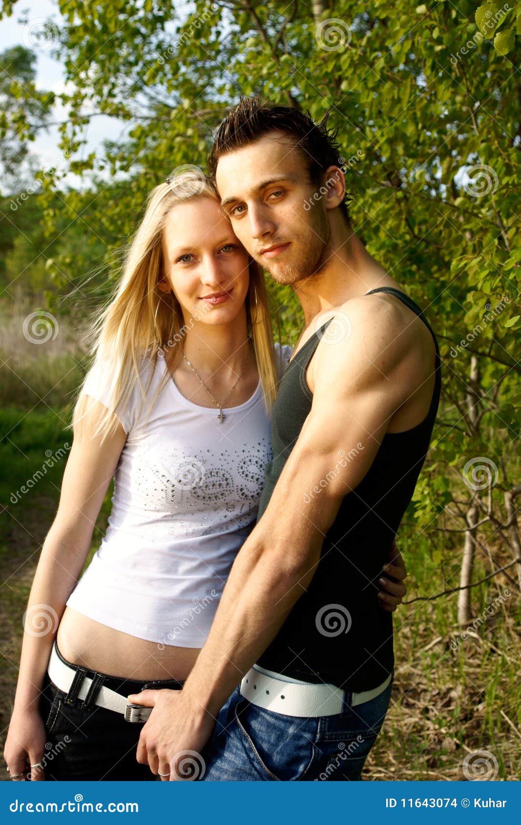 Attractive Couple Portraits Stock Photo - Image of cheerful, couple ...
