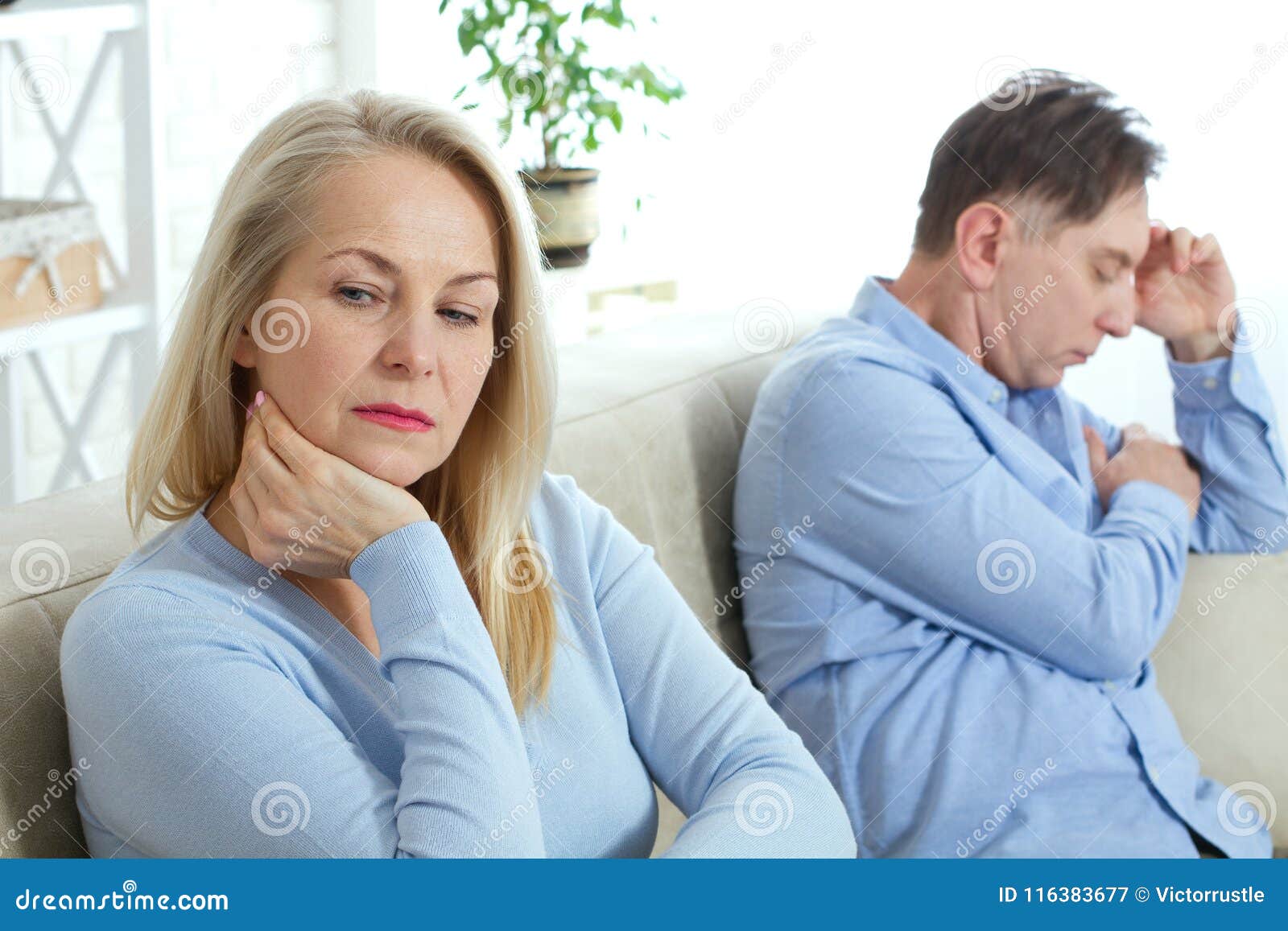 Attractive Couple in Quarrel at Home Stock Image - Image of people ...
