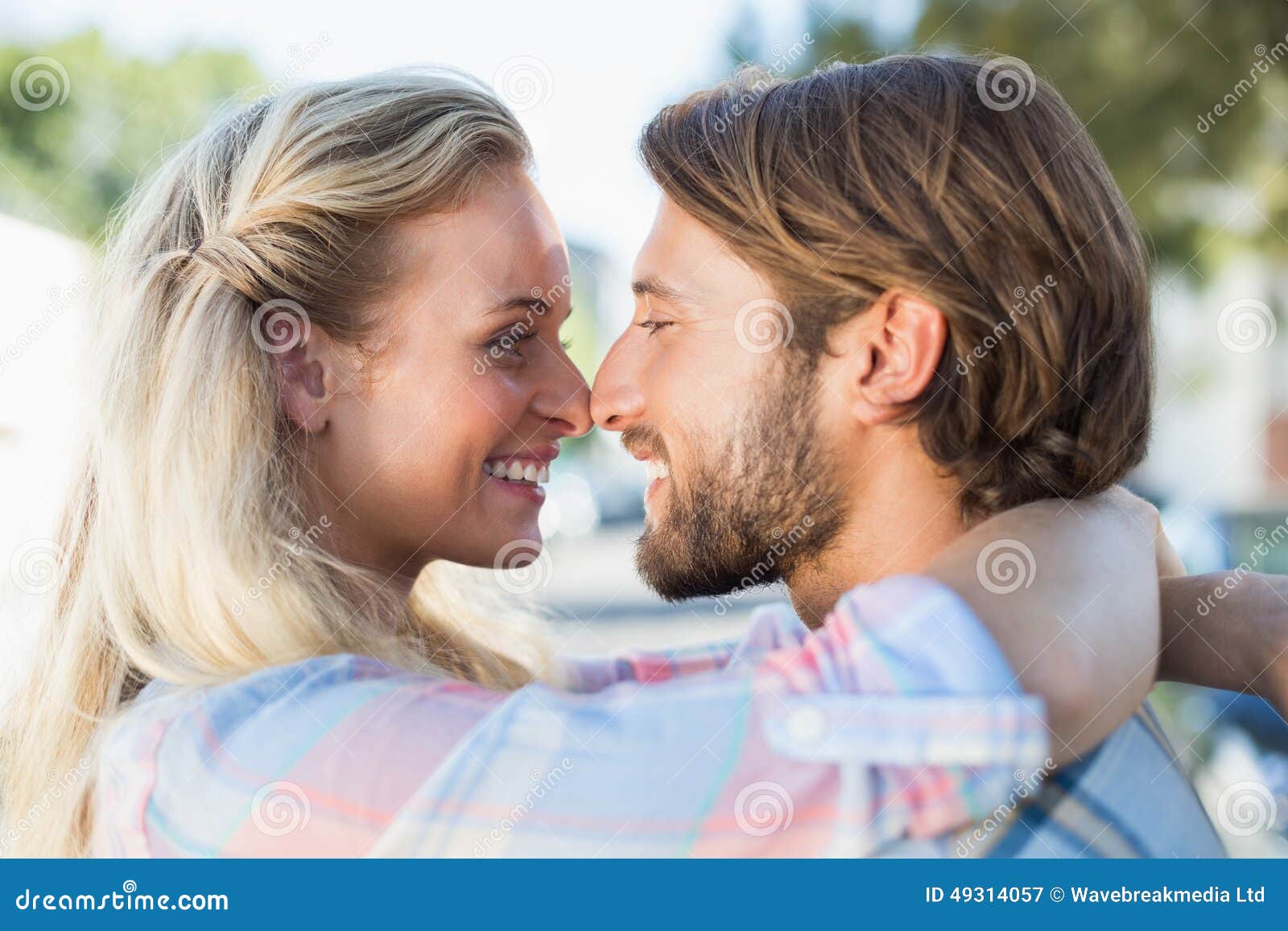 Attractive Couple Standing and Hugging Stock Image - Image of life ...