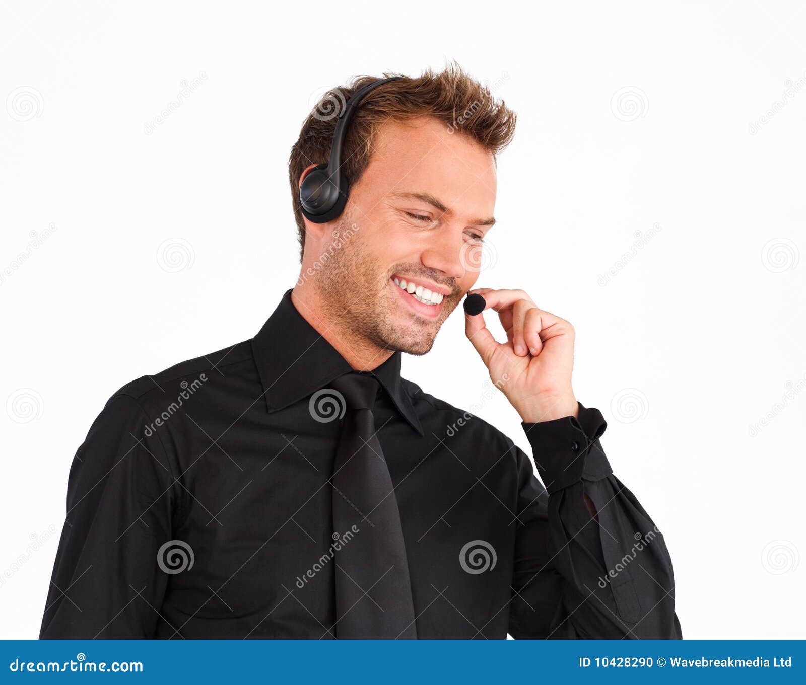 Attractive Customer Service Representative Man Stock Photo - Image of ...