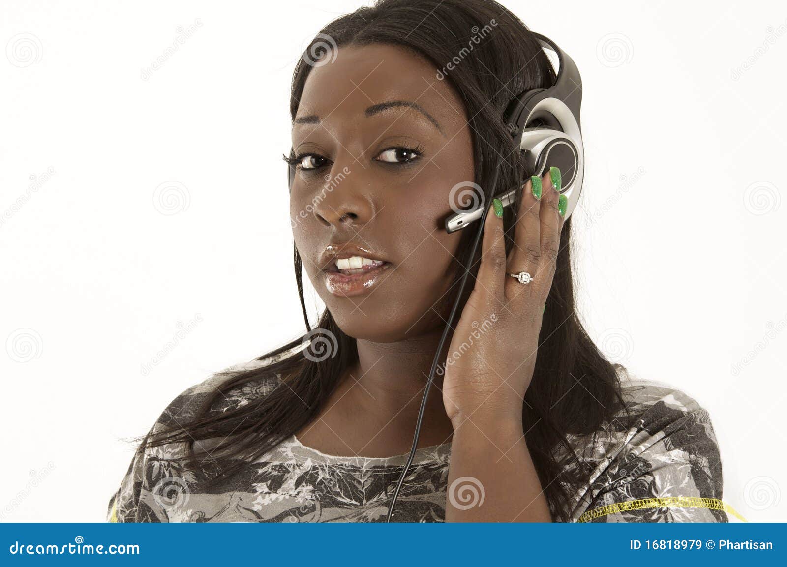 Attractive Customer Service Woman Stock Image - Image of happy, person ...