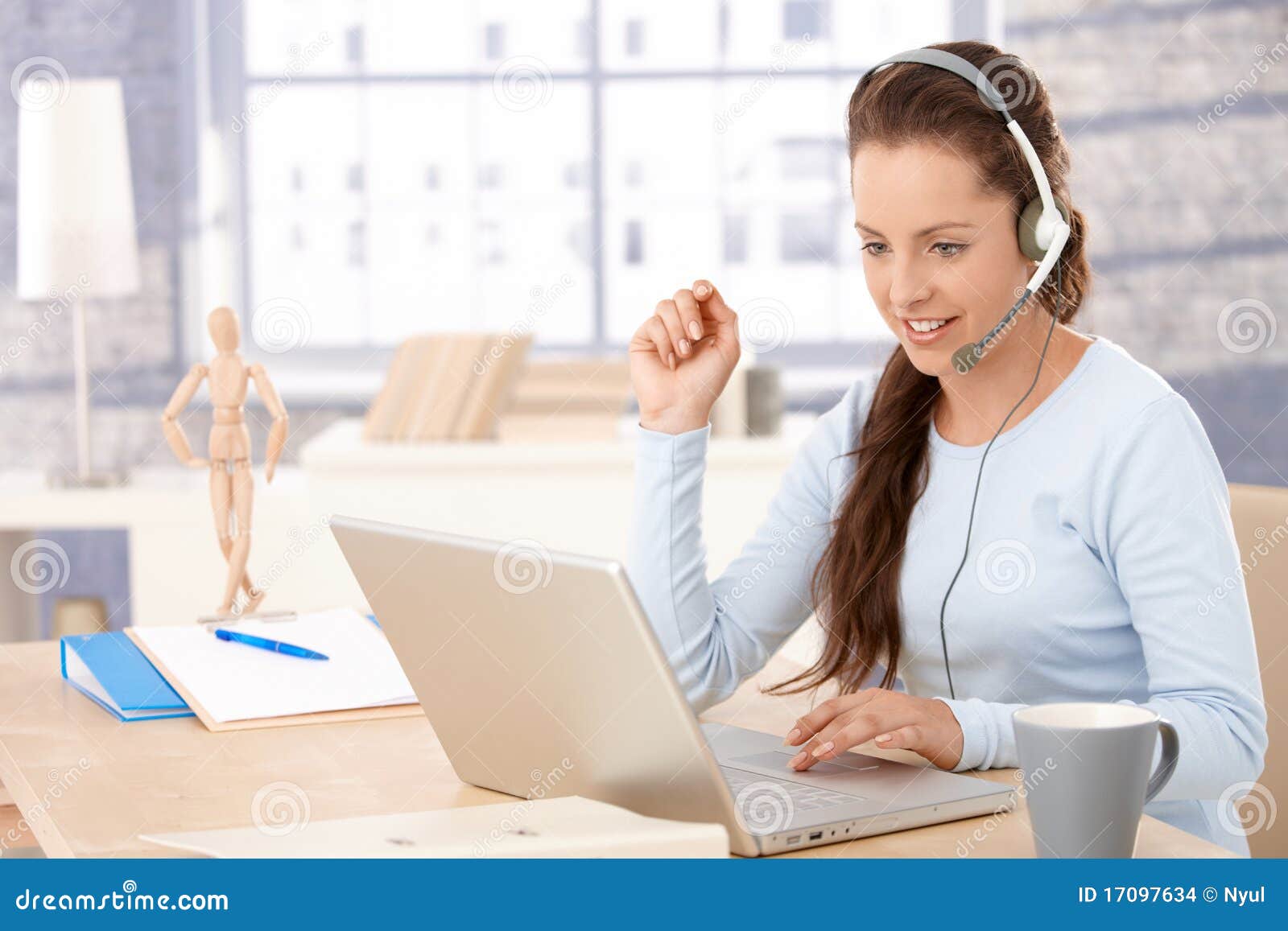 Attractive Customer Servicer Working in Office Stock Photo - Image of ...