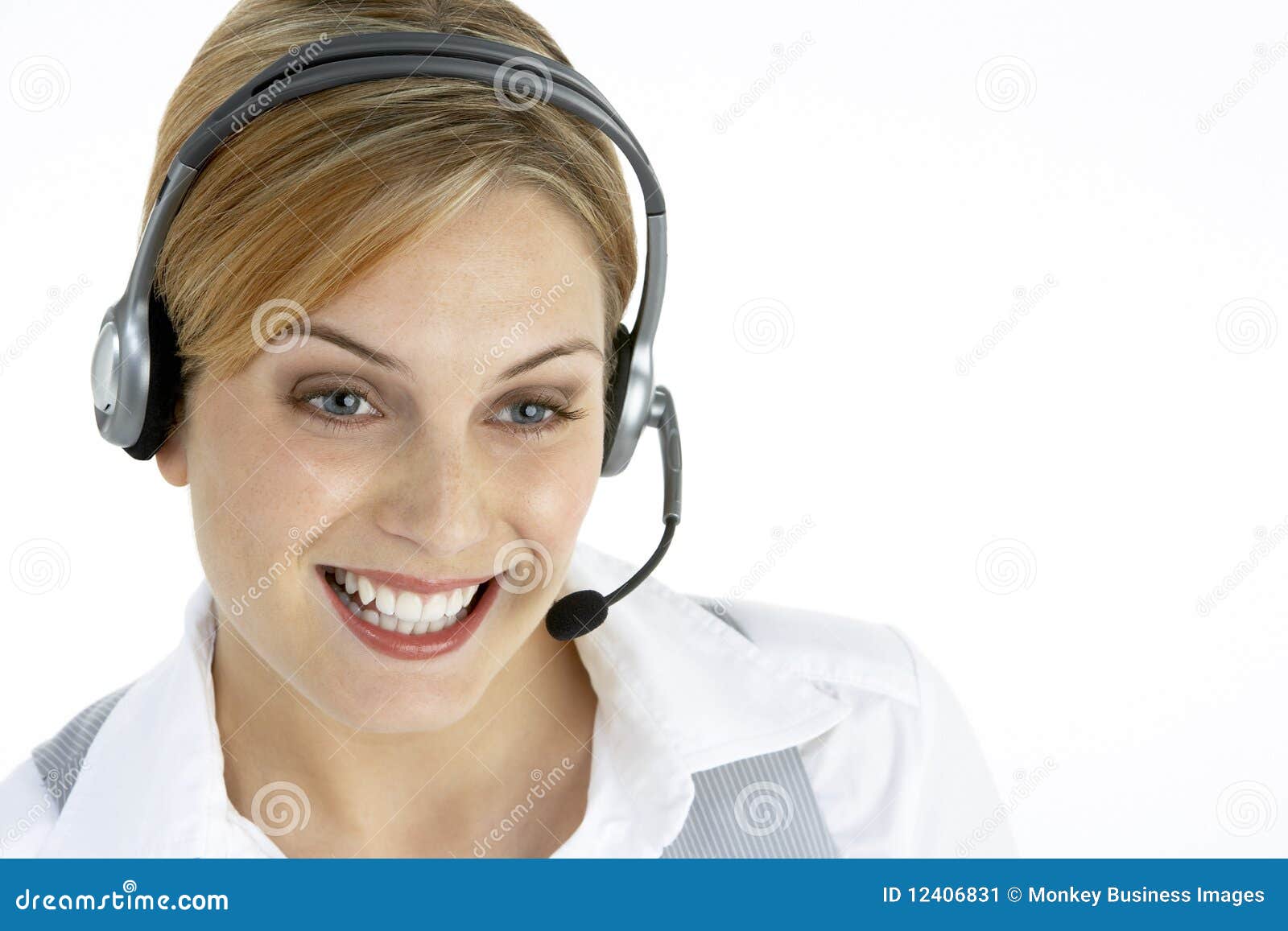 Attractive Customer Services Representative Stock Image - Image of ...