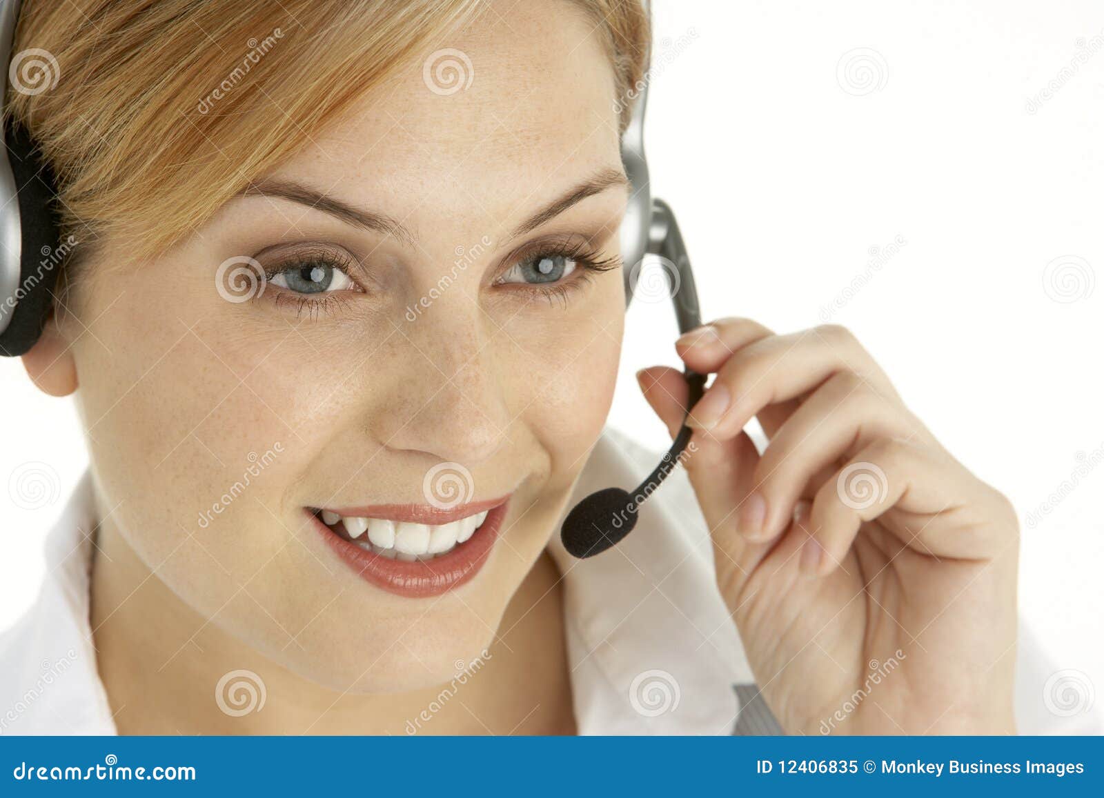 Attractive Customer Services Representative Stock Image - Image of ...