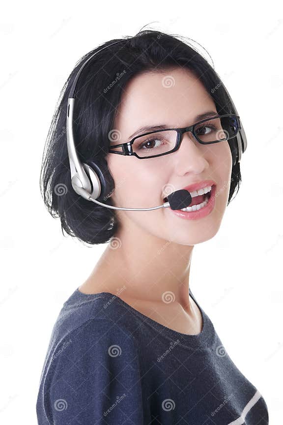 Attractive Customer Support Representative Stock Image - Image of ...