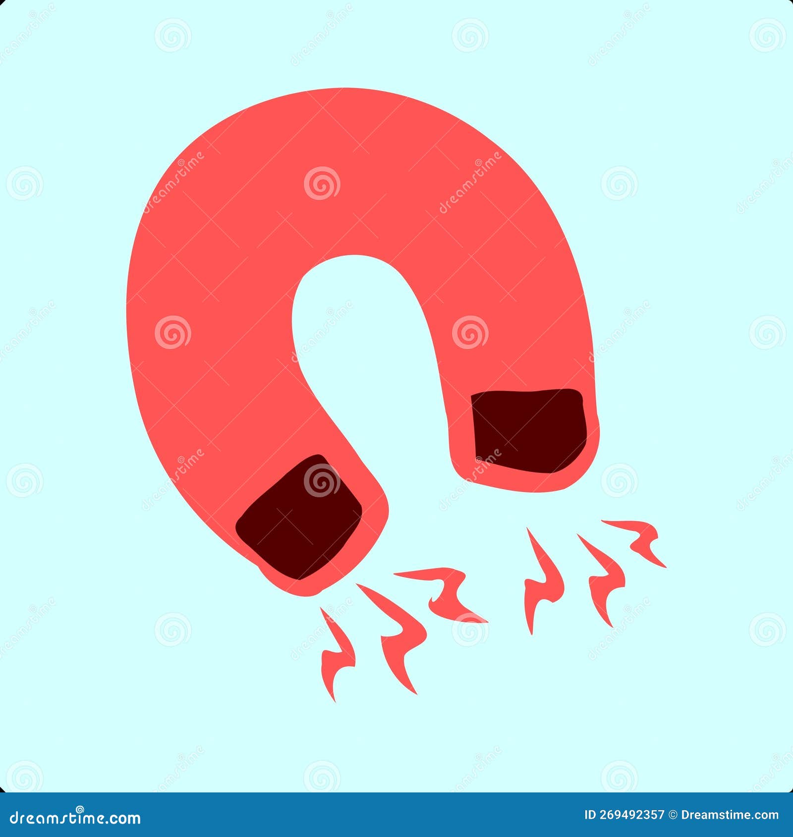 Attractive Cute Pink Magnet Vector Stock Vector - Illustration of ...