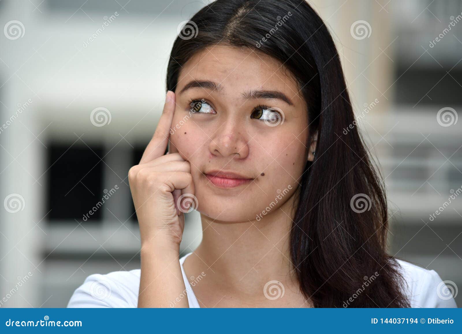 Attractive Diverse Woman Making a Decision Stock Photo - Image of ...
