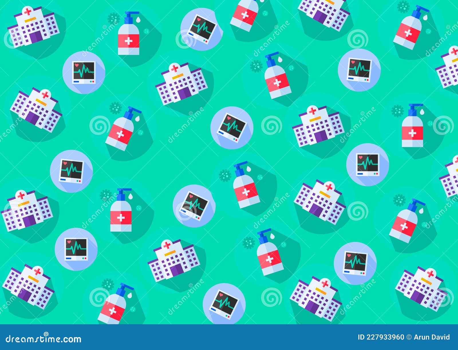 Attractive Doctor Seamless Pattern Background Stock Illustration ...