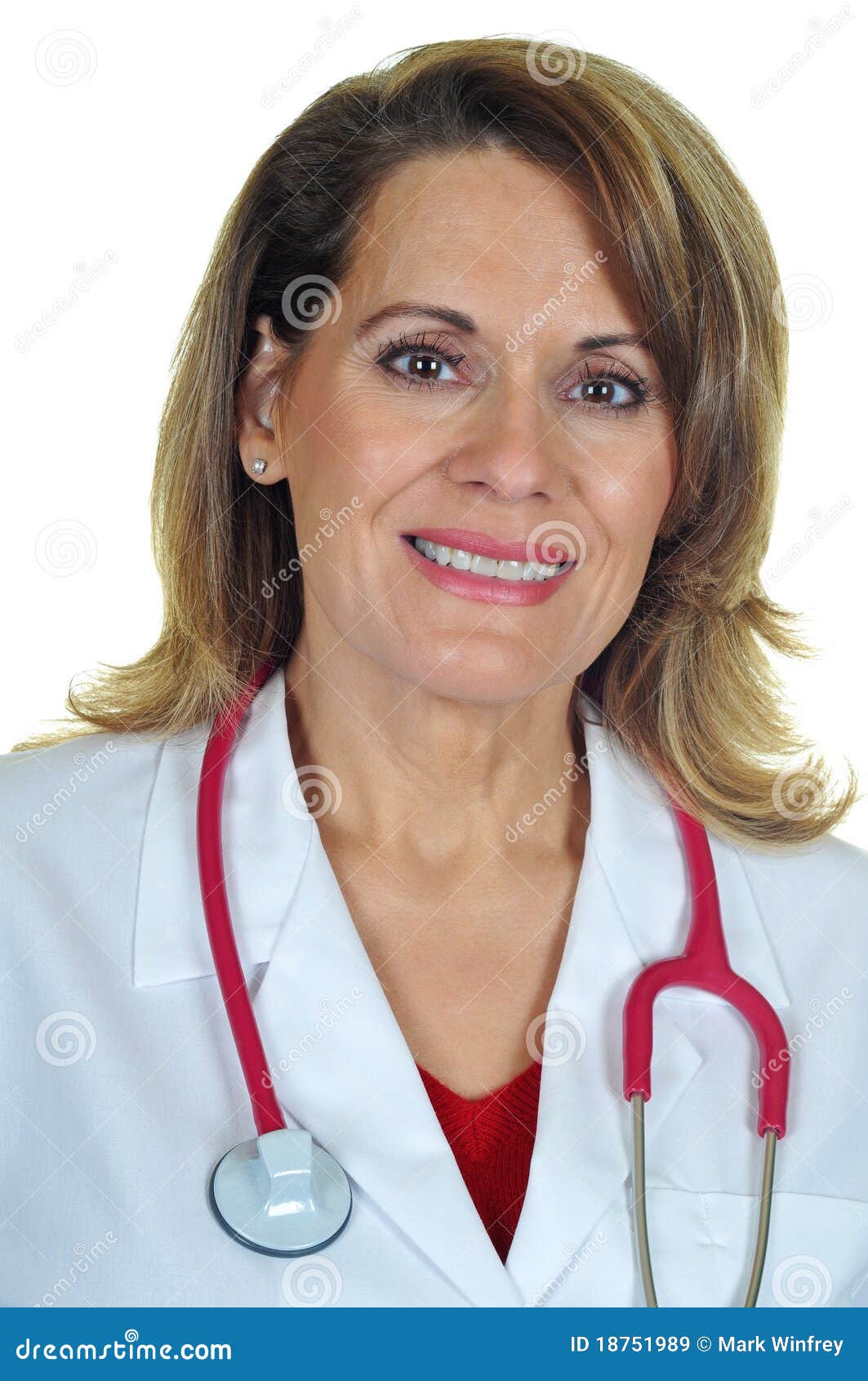 Attractive Female Doctor stock image. Image of isolated - 18751989