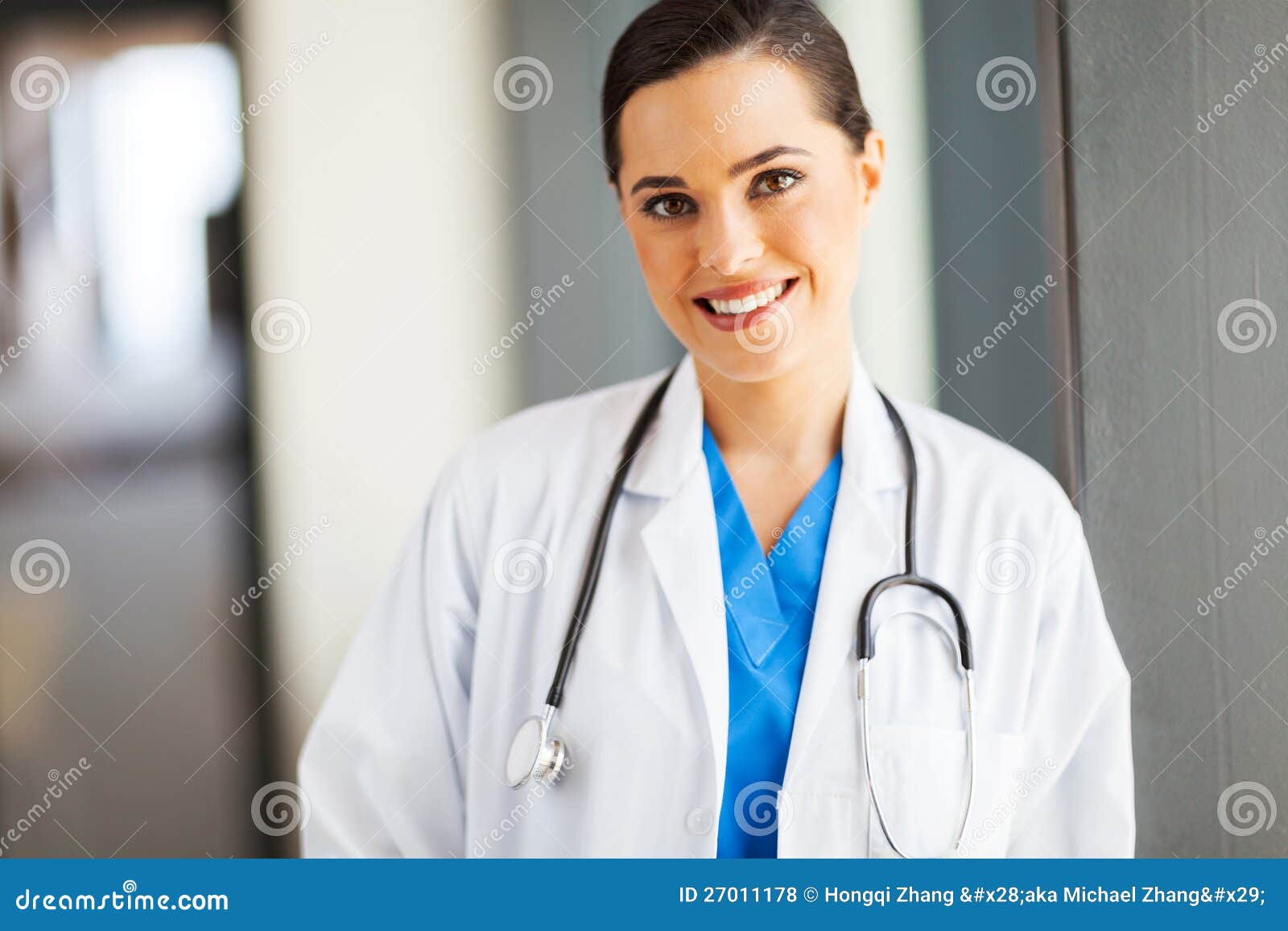Attractive female doctor stock photo. Image of modern - 27011178