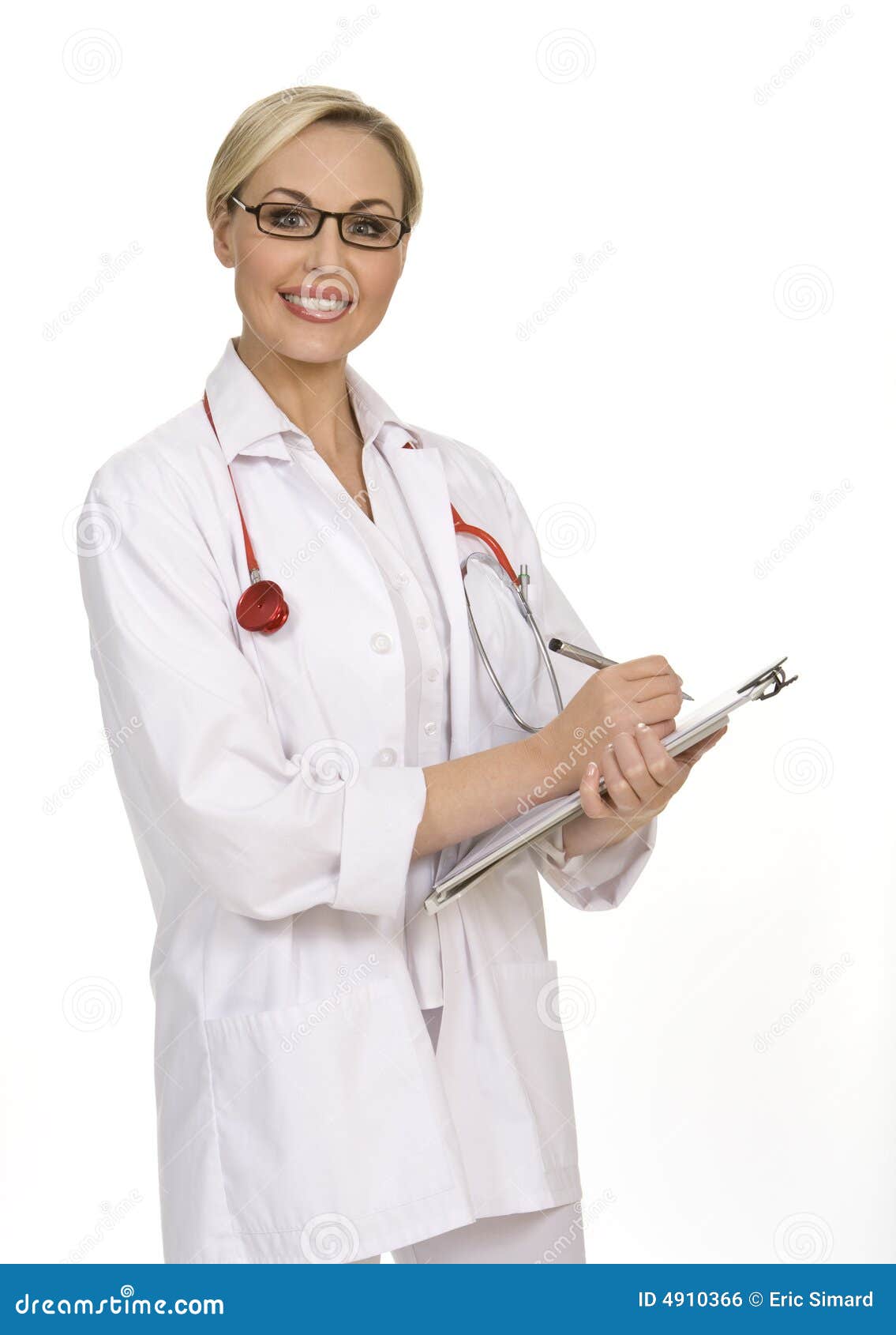 Attractive Female Doctor stock photo. Image of clip, friendly - 4910366