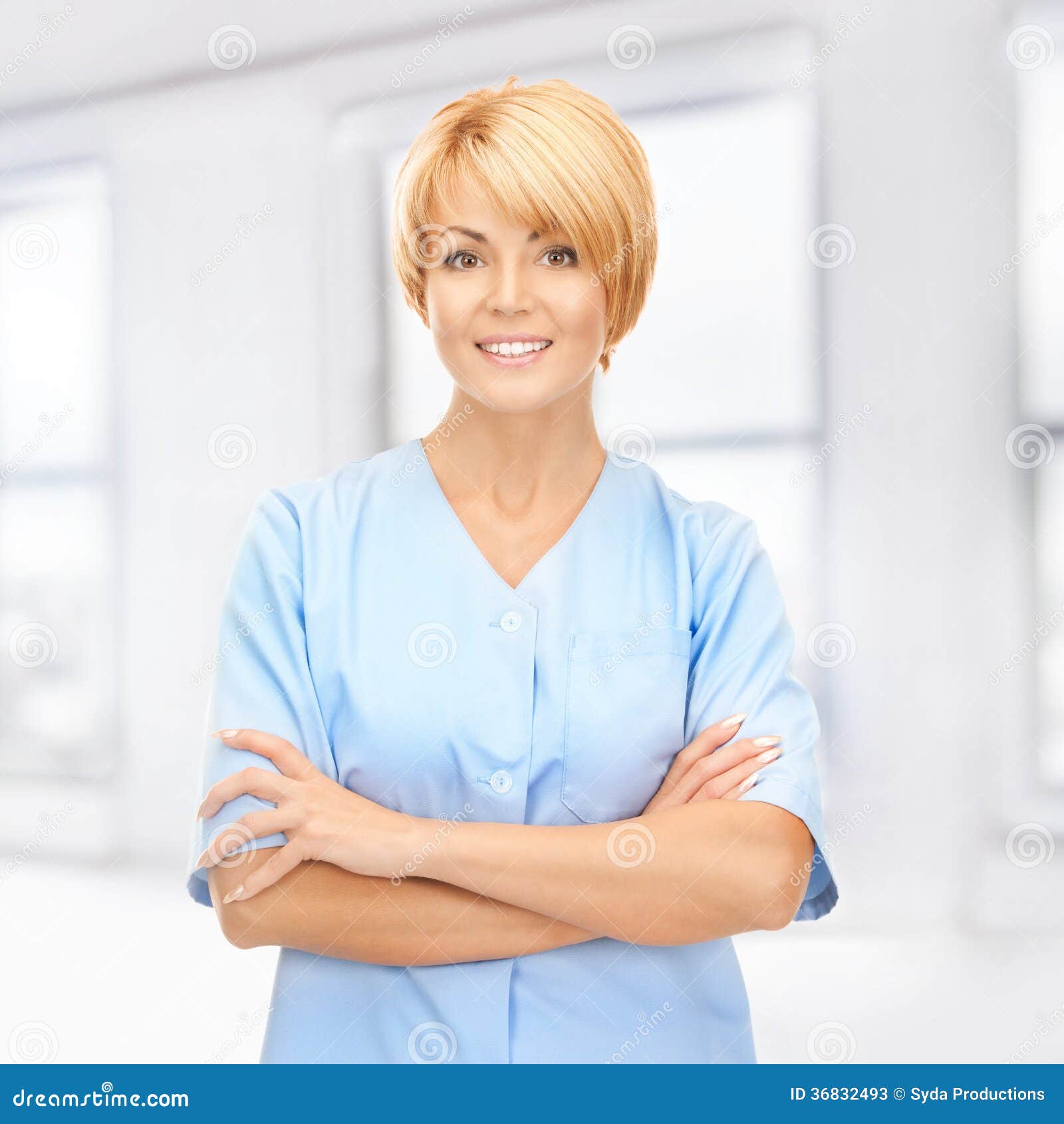 Attractive female doctor stock image. Image of cute, coat - 36832493